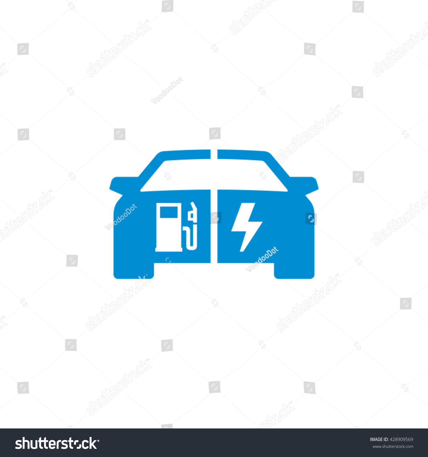 Hybrid Car Vector Icon Stock Vector (Royalty Free) 428909569 | Shutterstock