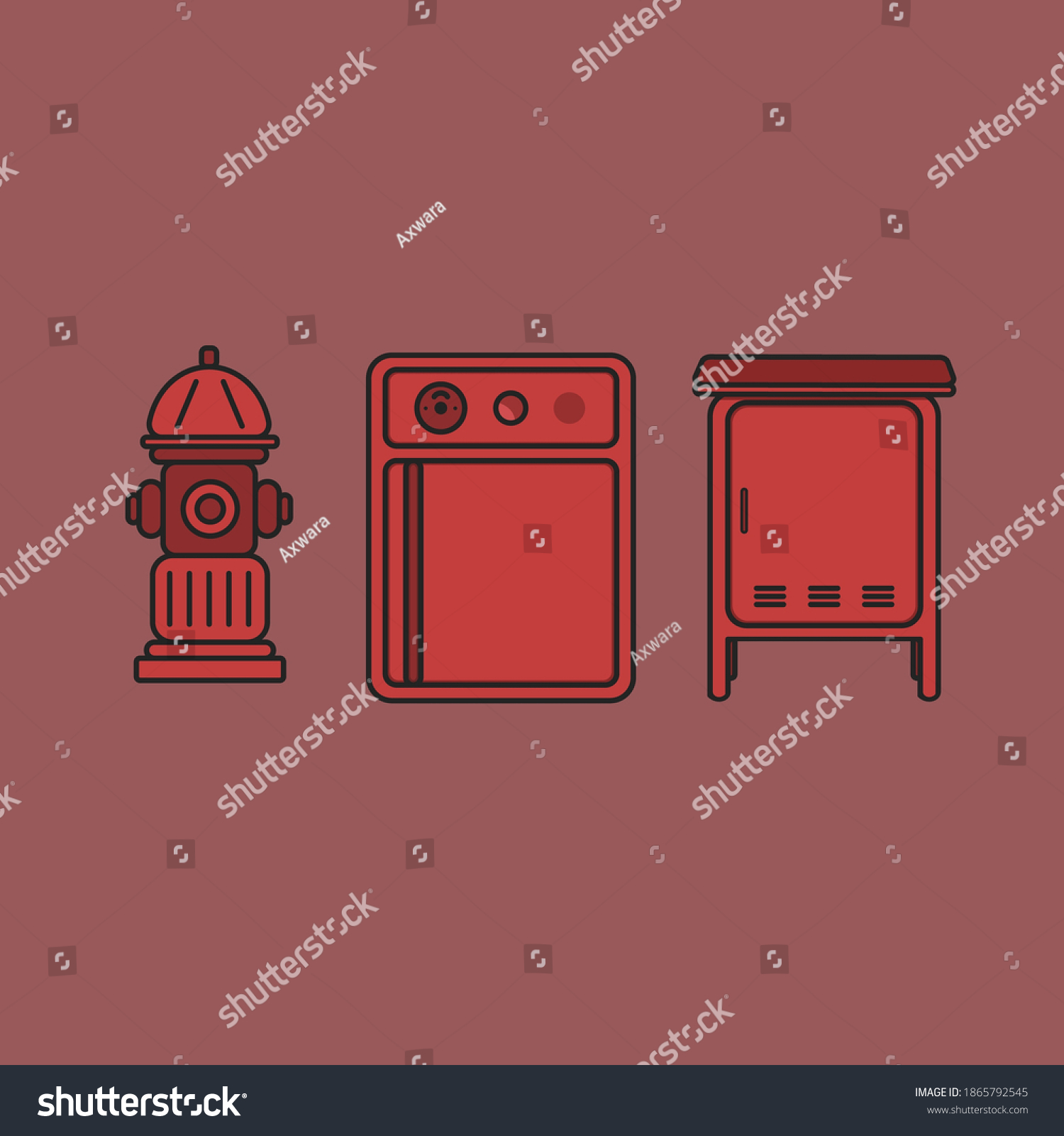Hydrant Pillar Indoor Hydrant Box Outdoor Stock Vector (Royalty Free ...