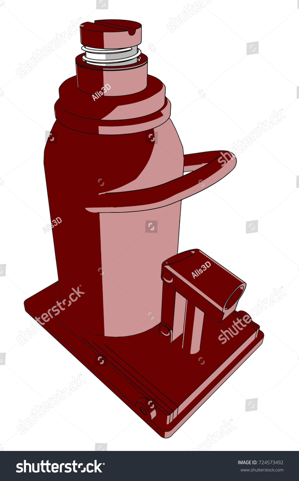Hydraulic Jack Engineer Tool Stock Vector (Royalty Free) 724573492 ...