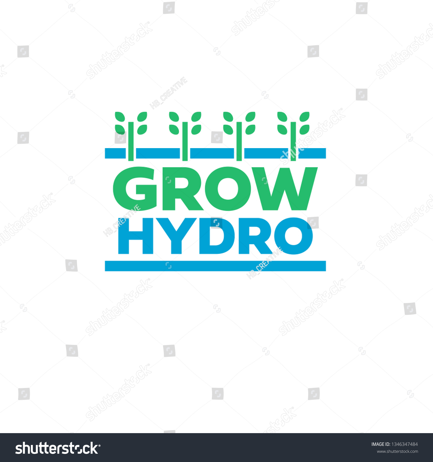 Hydro Farming Concept Logos Stock Vector (Royalty Free) 1346347484