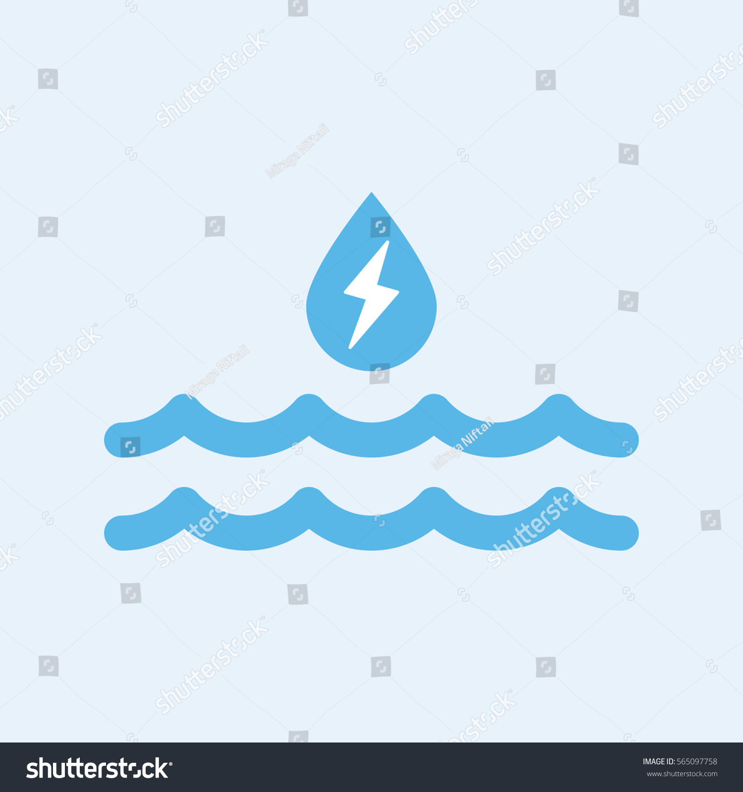 Hydro Power Icon Stock Vector (Royalty Free) 565097758 | Shutterstock