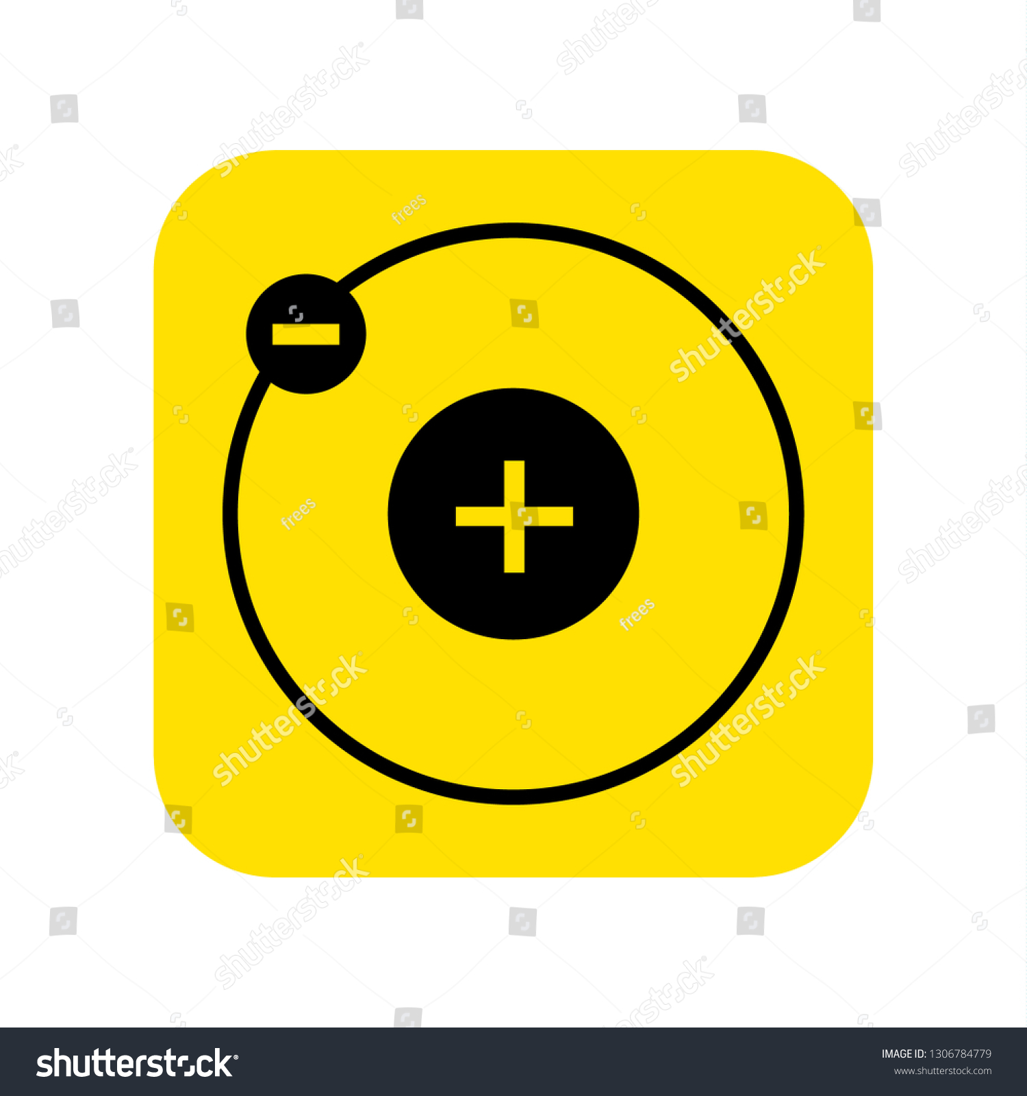 Hydrogen Atom Icon Vector Vector Illustration Stock Vector (Royalty ...