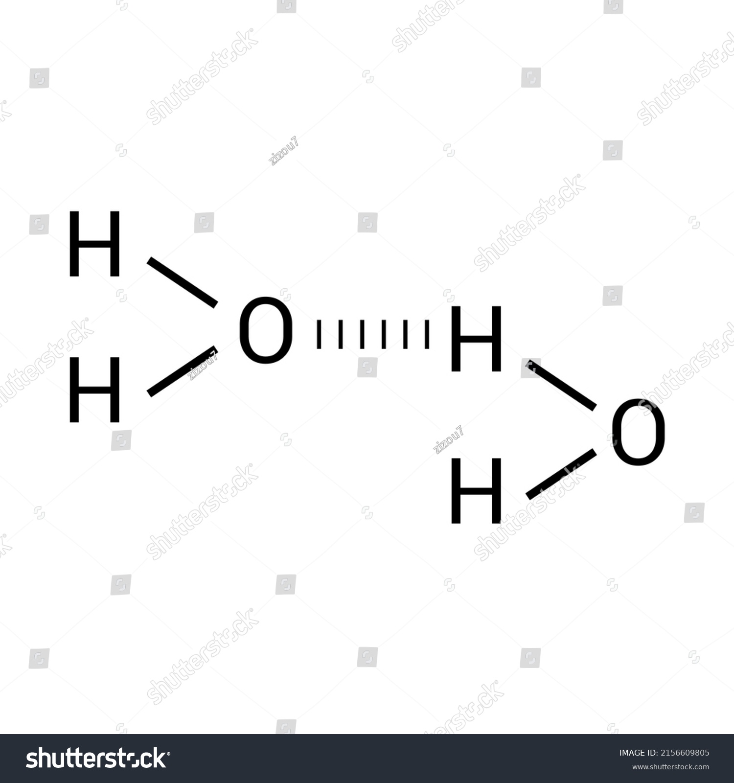 Hydrogen Bond Two Water Molecules Stock Vector (Royalty Free ...