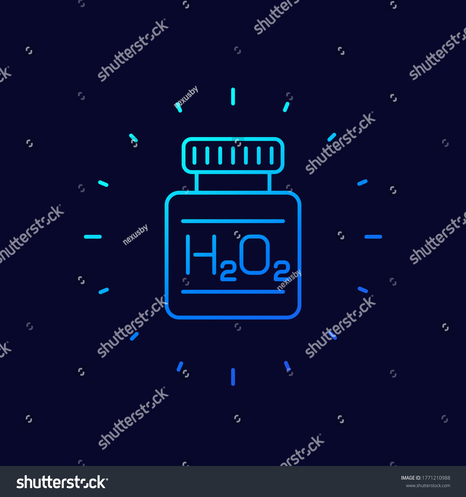 Hydrogen Peroxide Line Icon Vector Stock Vector (Royalty Free) 1771210988