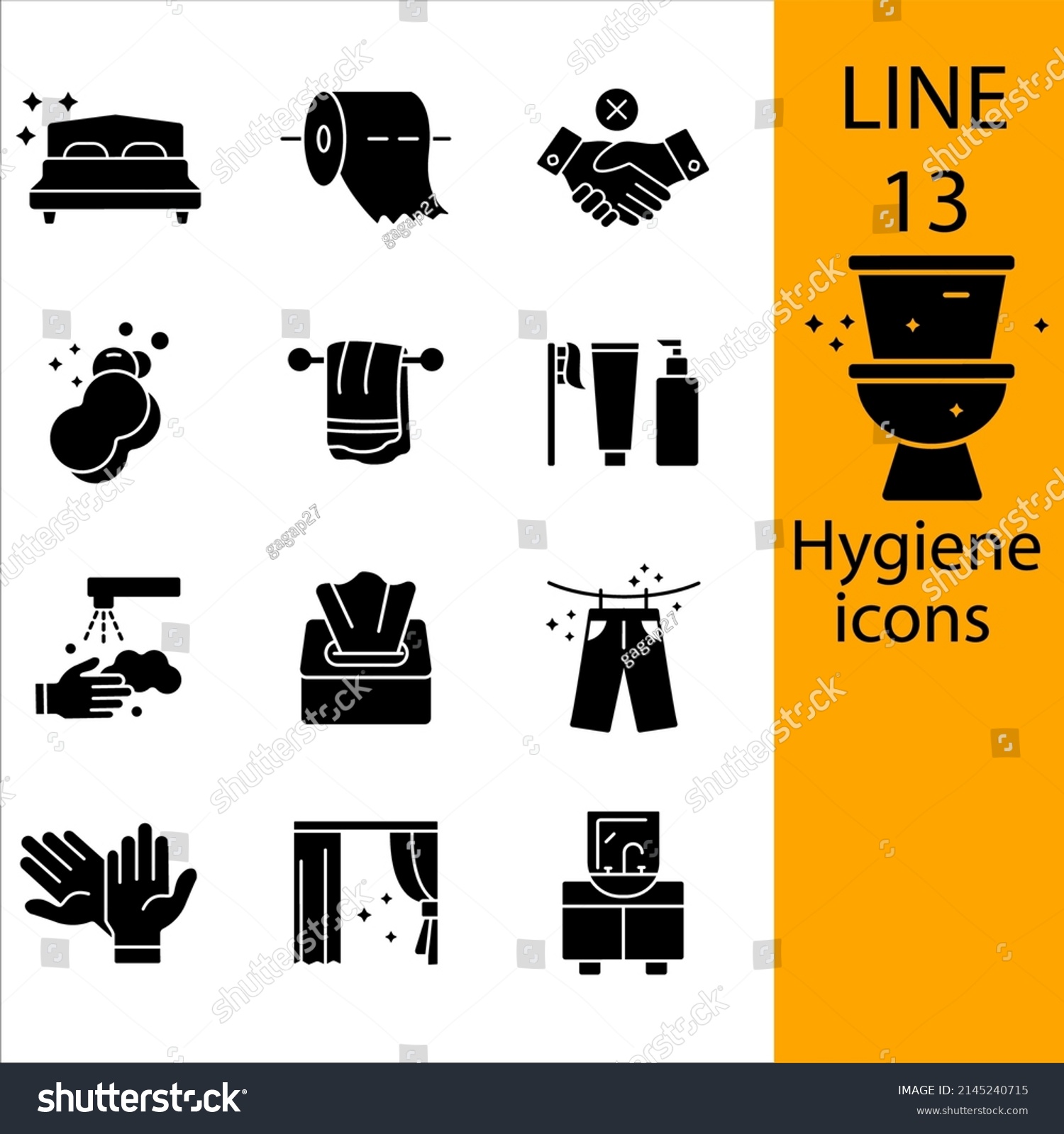 Hygiene Icons Set Hygiene Pack Symbol Stock Vector (Royalty Free ...
