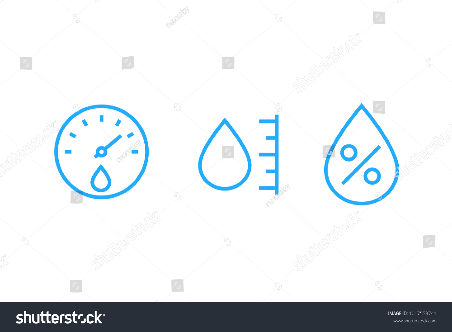 Hygrometer Humidity Vector Line Icons Stock Vector (Royalty Free ...