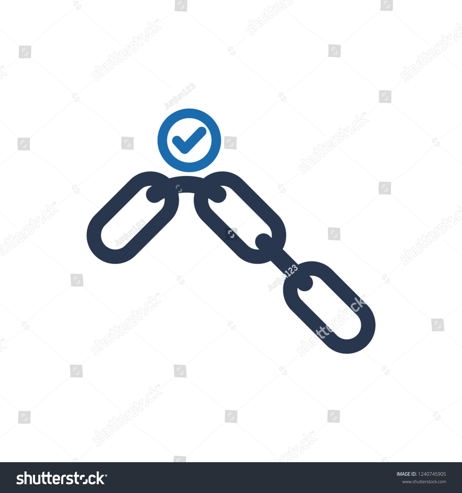 Hyperlink Icon Link Building Icon Stock Vector (Royalty Free) 1240745905