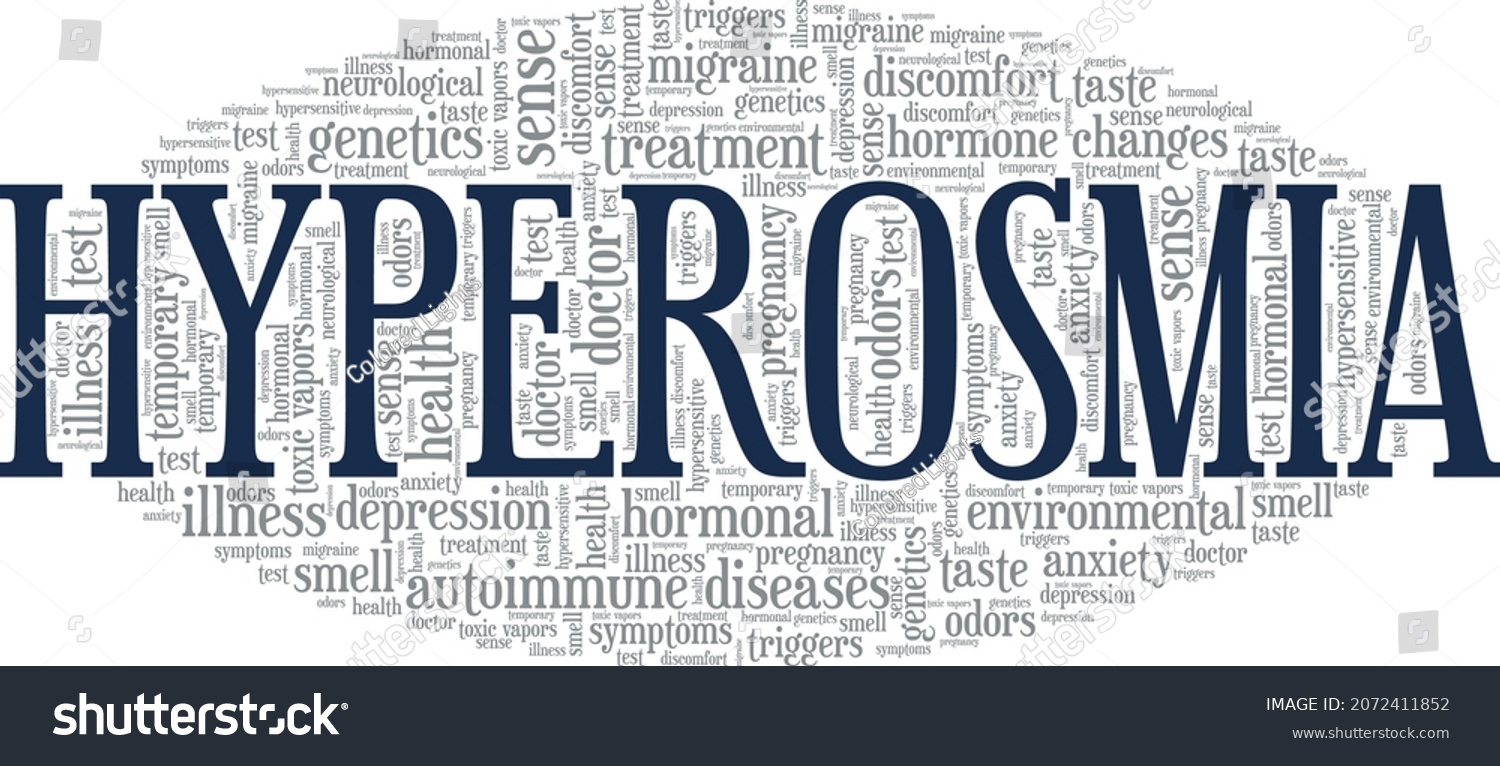 Hyperosmia Vector Illustration Word Cloud Isolated Stock Vector ...