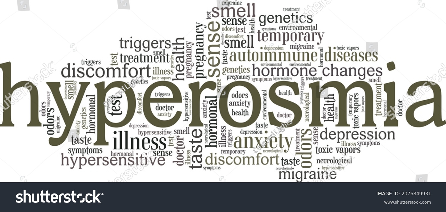 Hyperosmia Vector Illustration Word Cloud Isolated Stock Vector ...