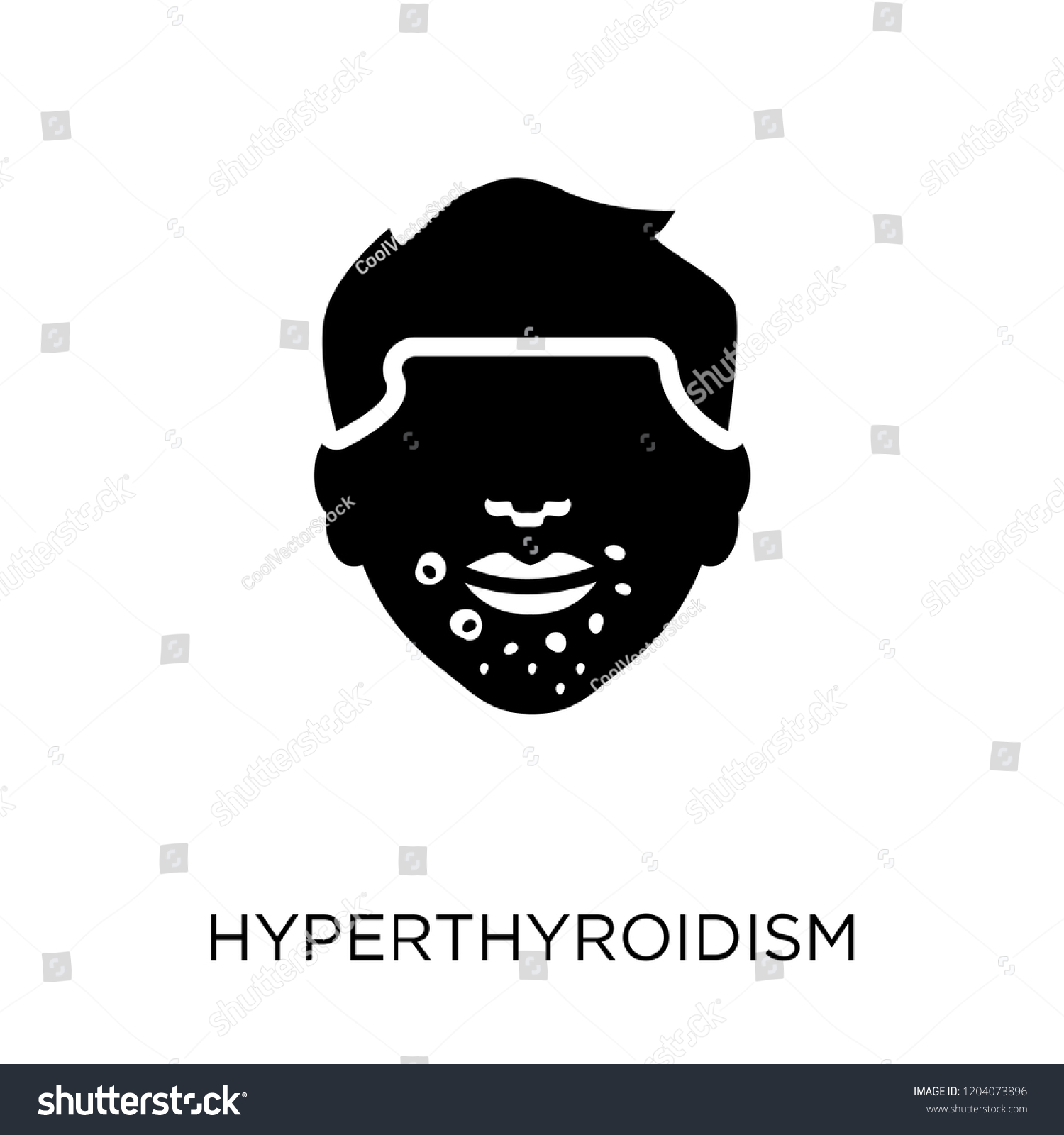 Hyperthyroidism Icon Hyperthyroidism Symbol Design Diseases Stock ...