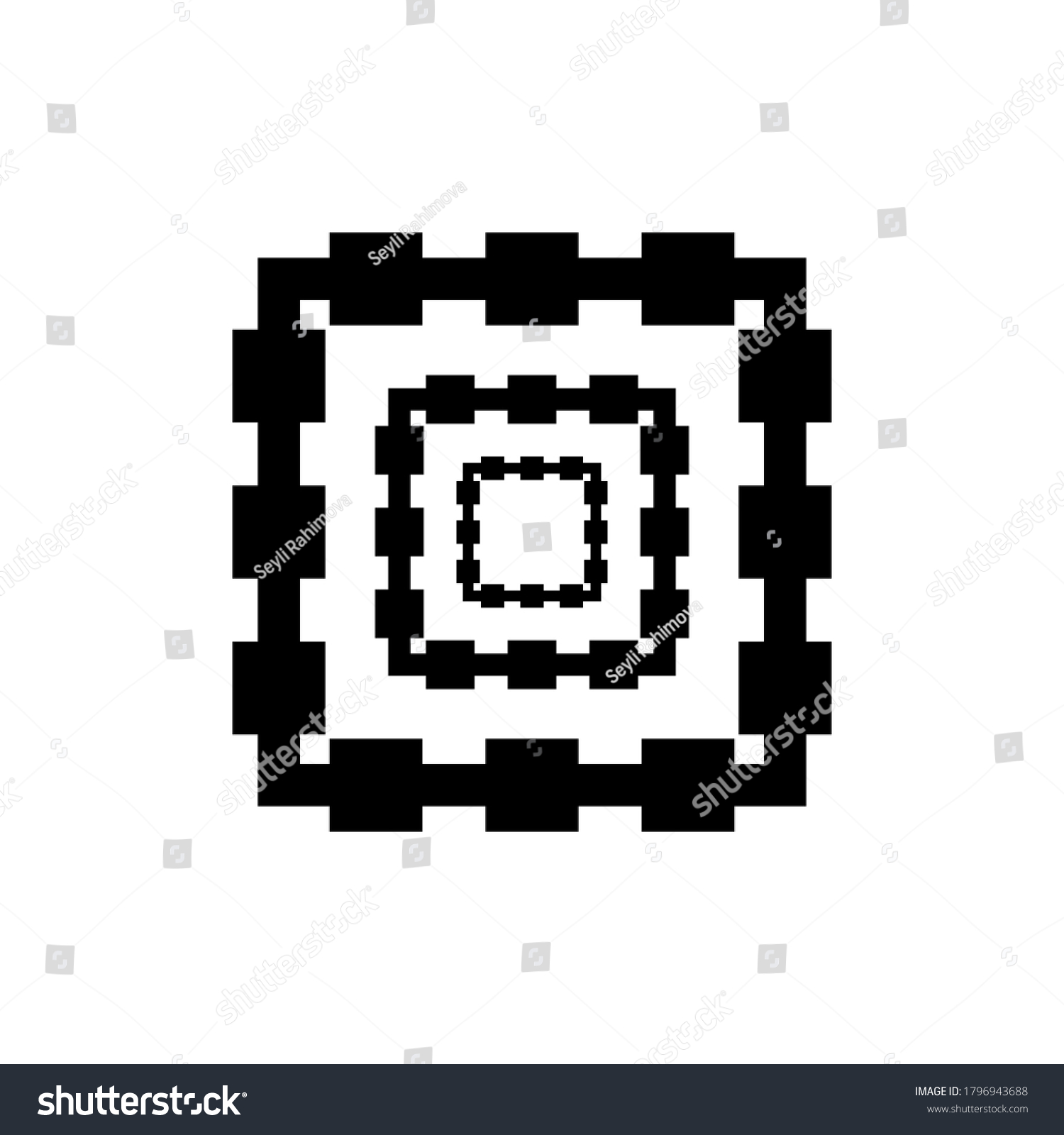 Hypnotic Square Icon Logo Sign Stock Vector (Royalty Free) 1796943688 ...
