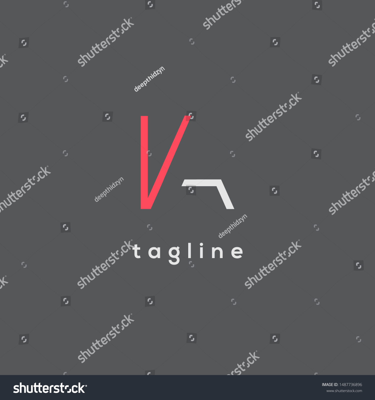 Double Letter Logo Stock Vector (Royalty Free) 1487736896 | Shutterstock