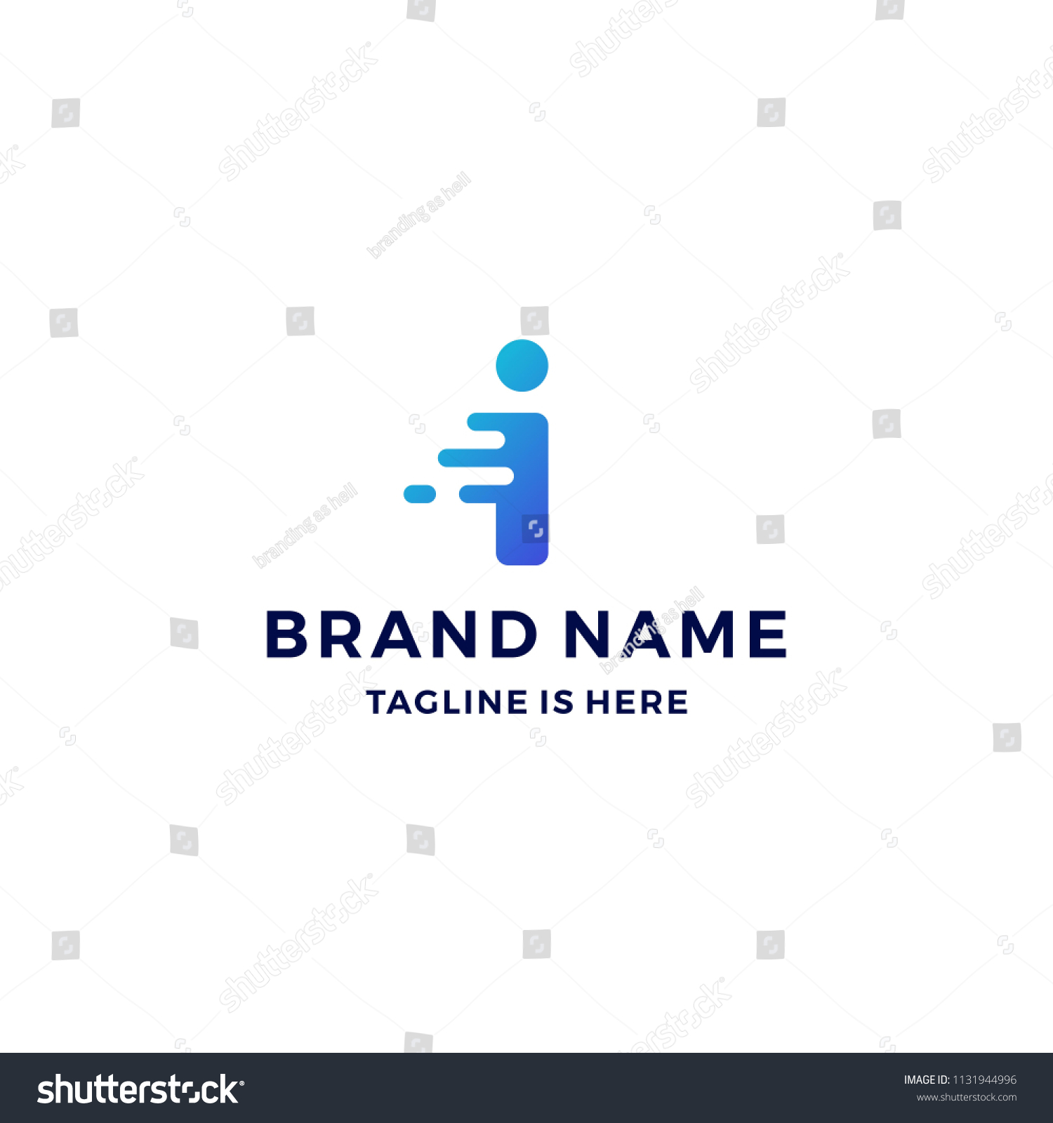 Letter Dash Tech Fast Quick Logo Stock Vector (Royalty Free) 1131944996 ...