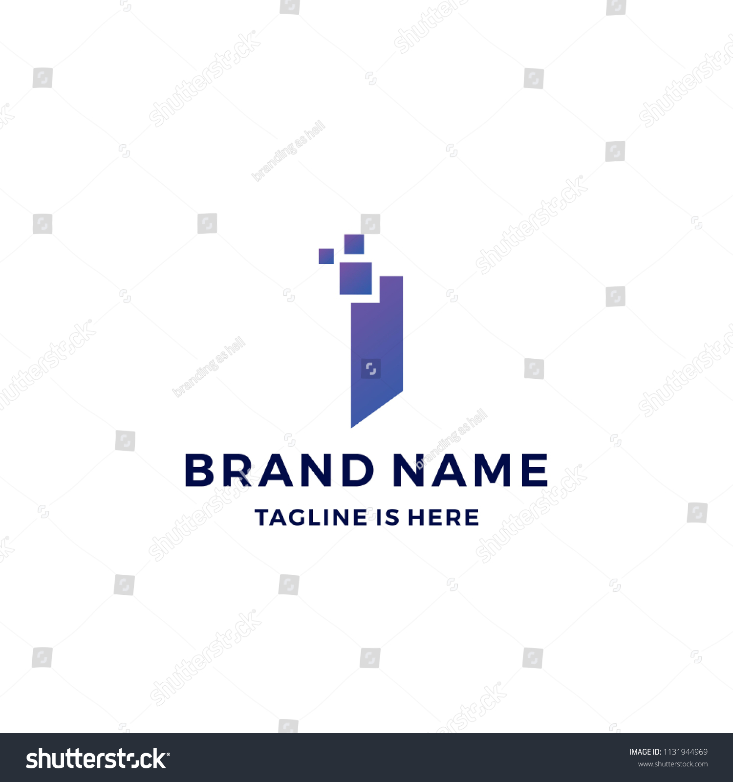 Letter Dash Tech Fast Quick Logo Stock Vector (Royalty Free) 1131944969 ...