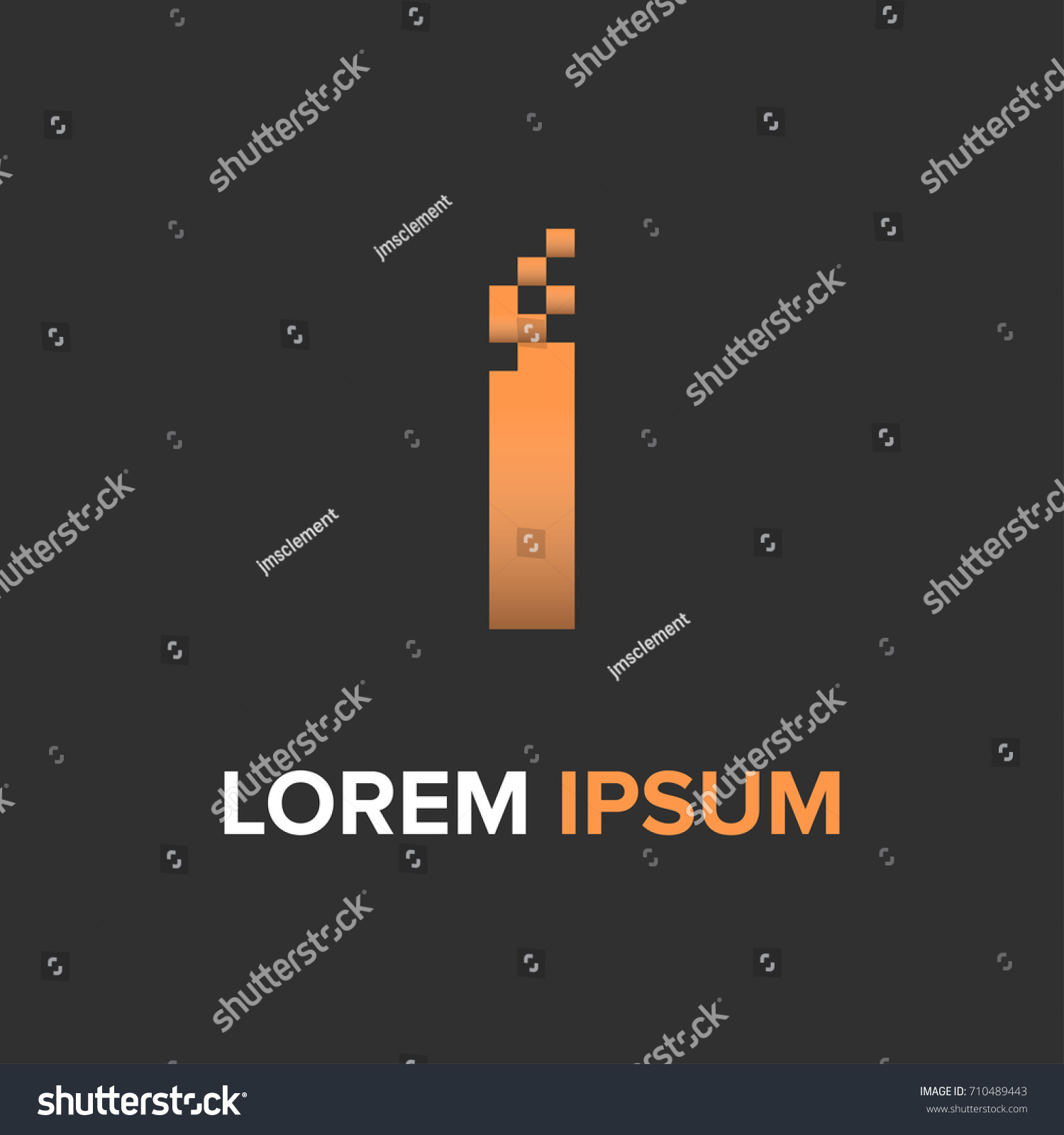 Letter Pixel Logo Vector Logo Design Stock Vector (Royalty Free) 710489443