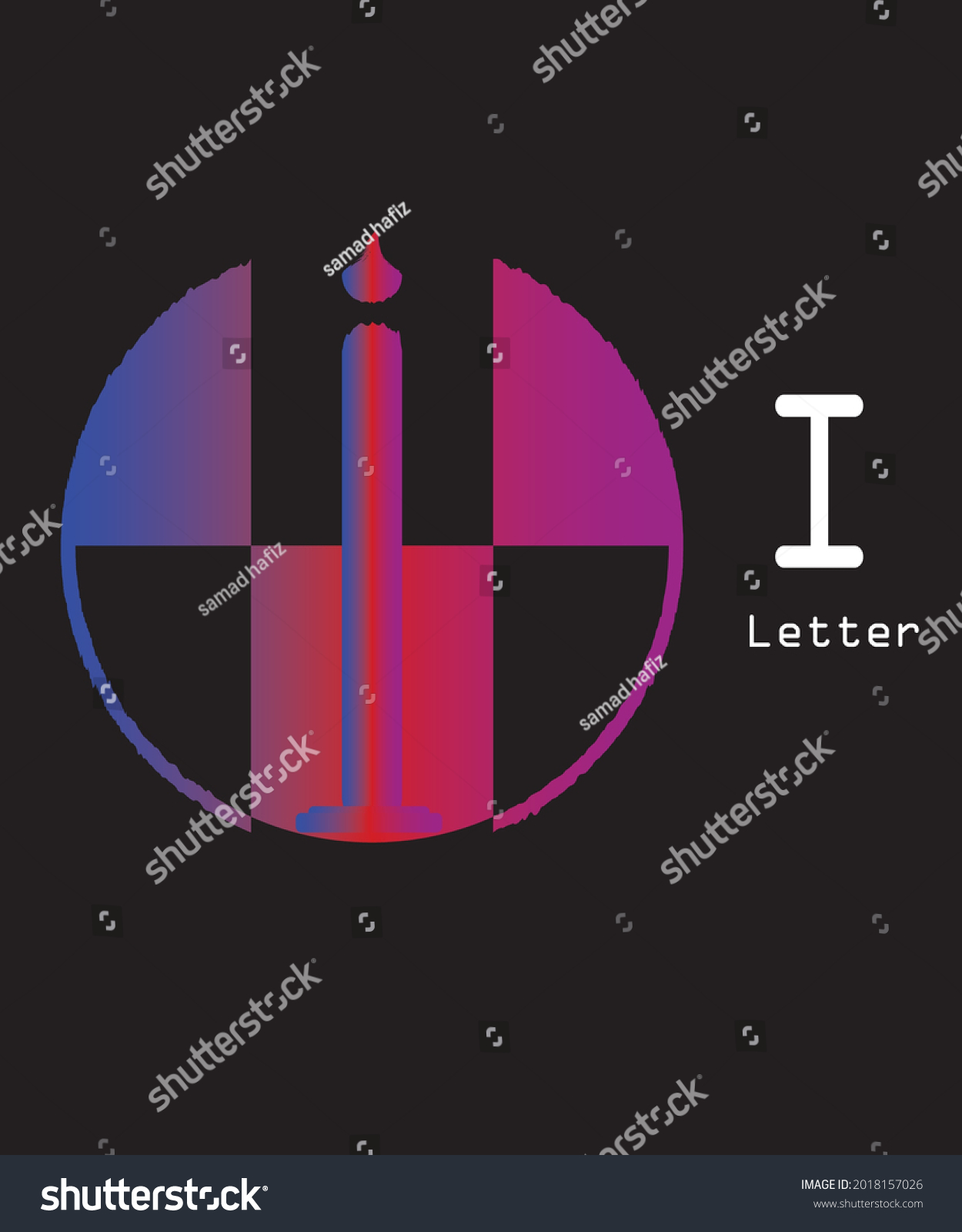 Letter Violet Color Gradient Stock Vector (Royalty Free) 2018157026 ...