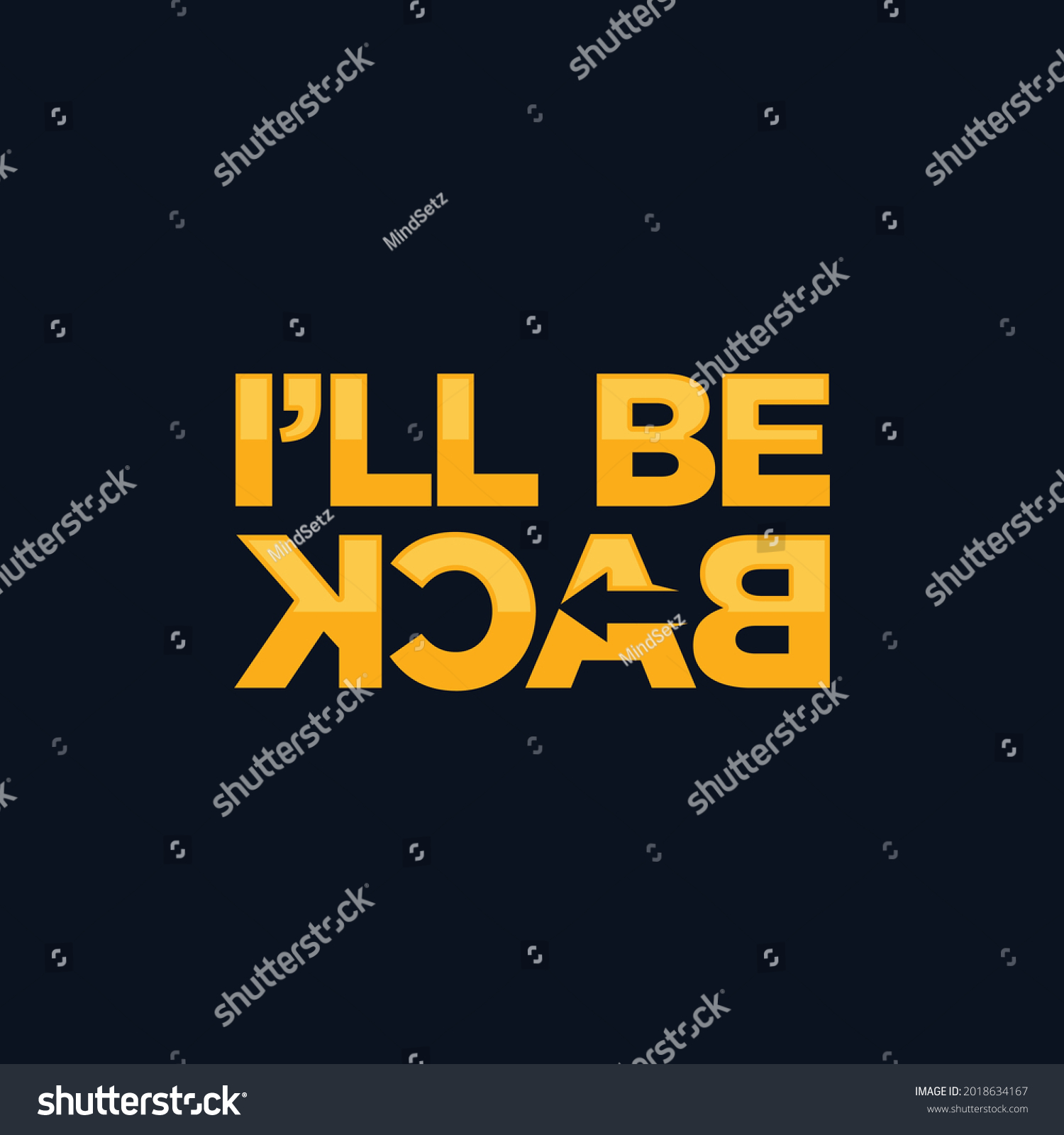 Ill Be Back Logo Design Vector Stock Vector (Royalty Free) 2018634167 ...