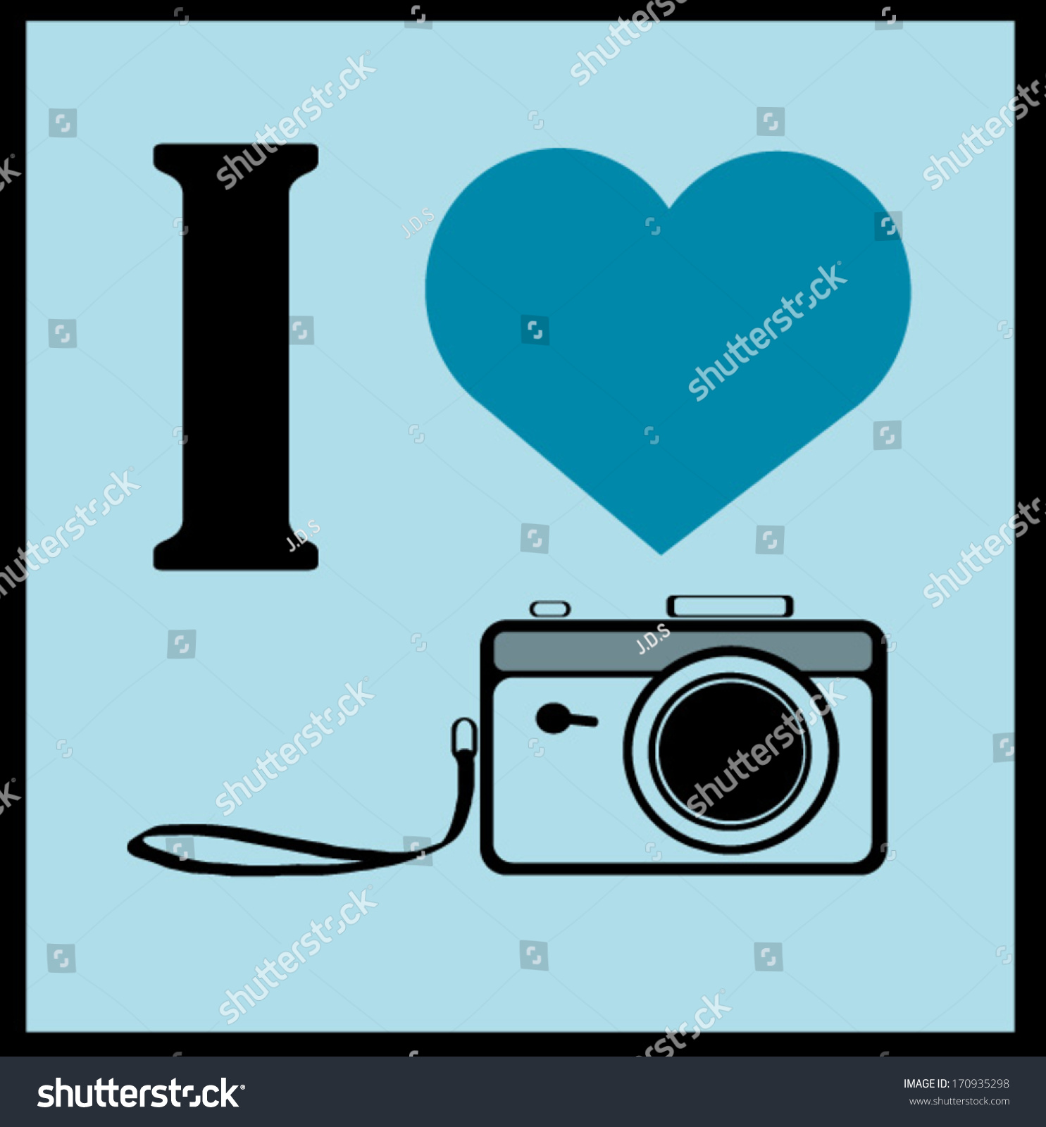 Love Camera Graphic Design Stock Vector (Royalty Free) 170935298 ...