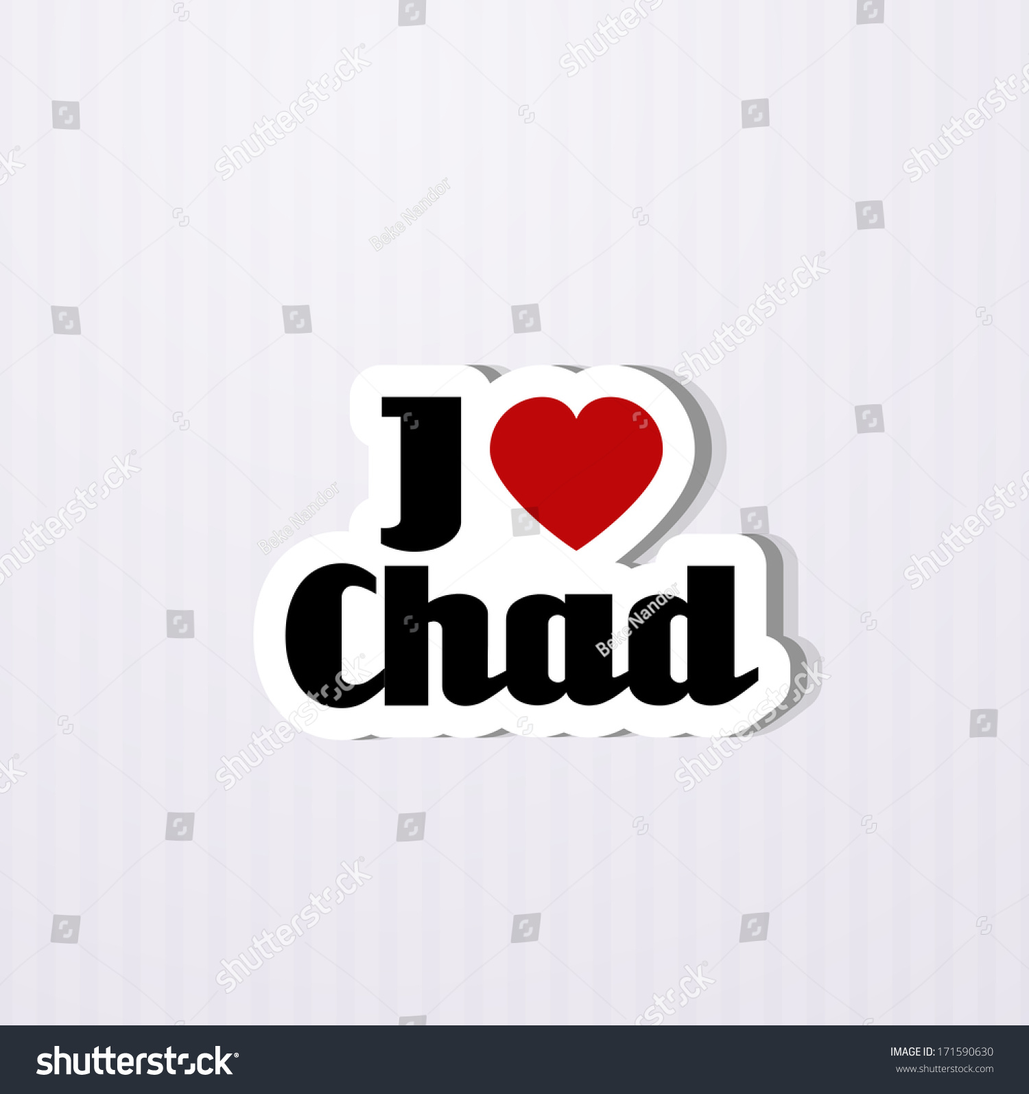 Love Chad Stock Vector (Royalty Free) 171590630 | Shutterstock