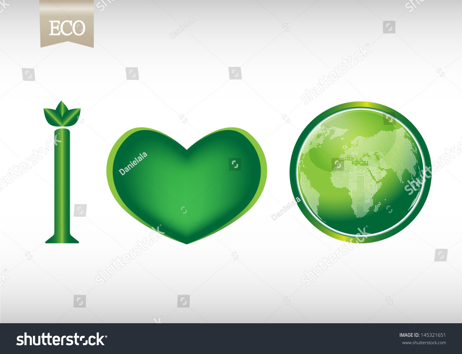 Love Earth Eco Vector Stock Vector (Royalty Free) 145321651 | Shutterstock