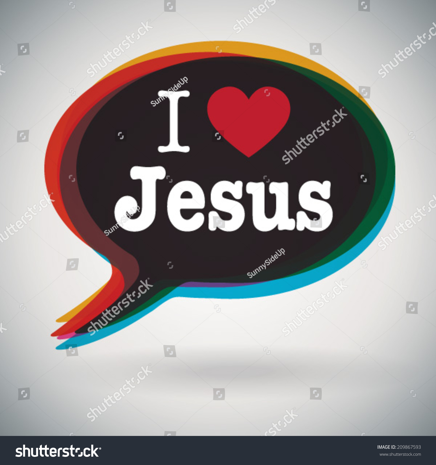 Love Jesus Vector Speech Bubble Stock Vector (Royalty Free) 209867593
