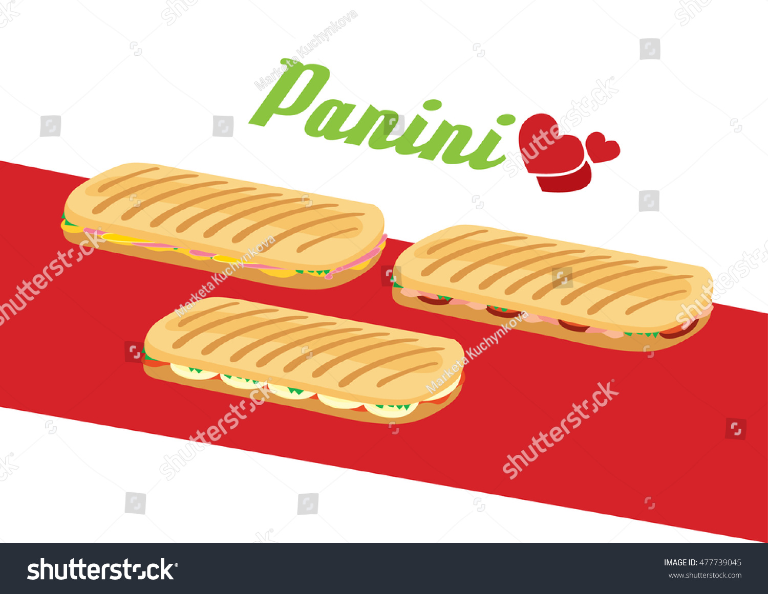 Love Panini Vector Stock Vector (Royalty Free) 477739045 | Shutterstock
