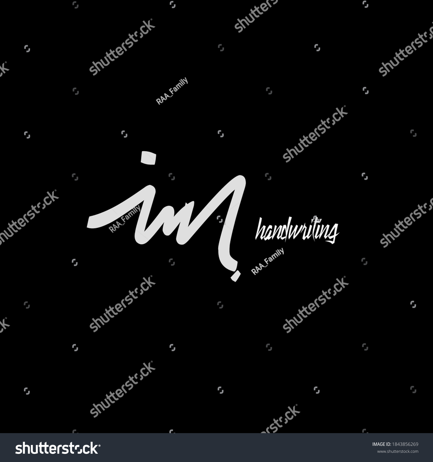 M Im Initial Logo Handwriting Template Stock Vector (Royalty Free ...