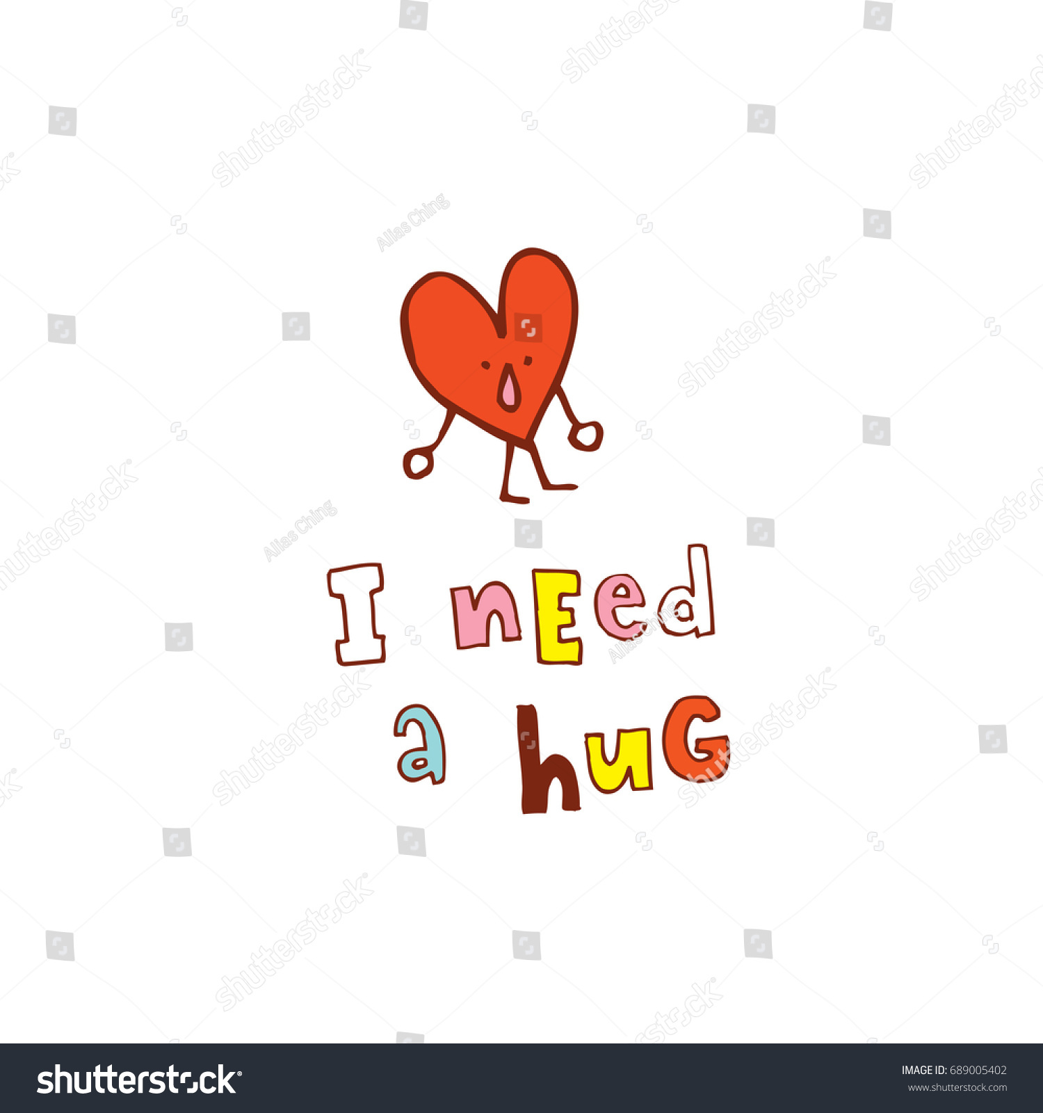 Need Hug Stock Vector (Royalty Free) 689005402 | Shutterstock