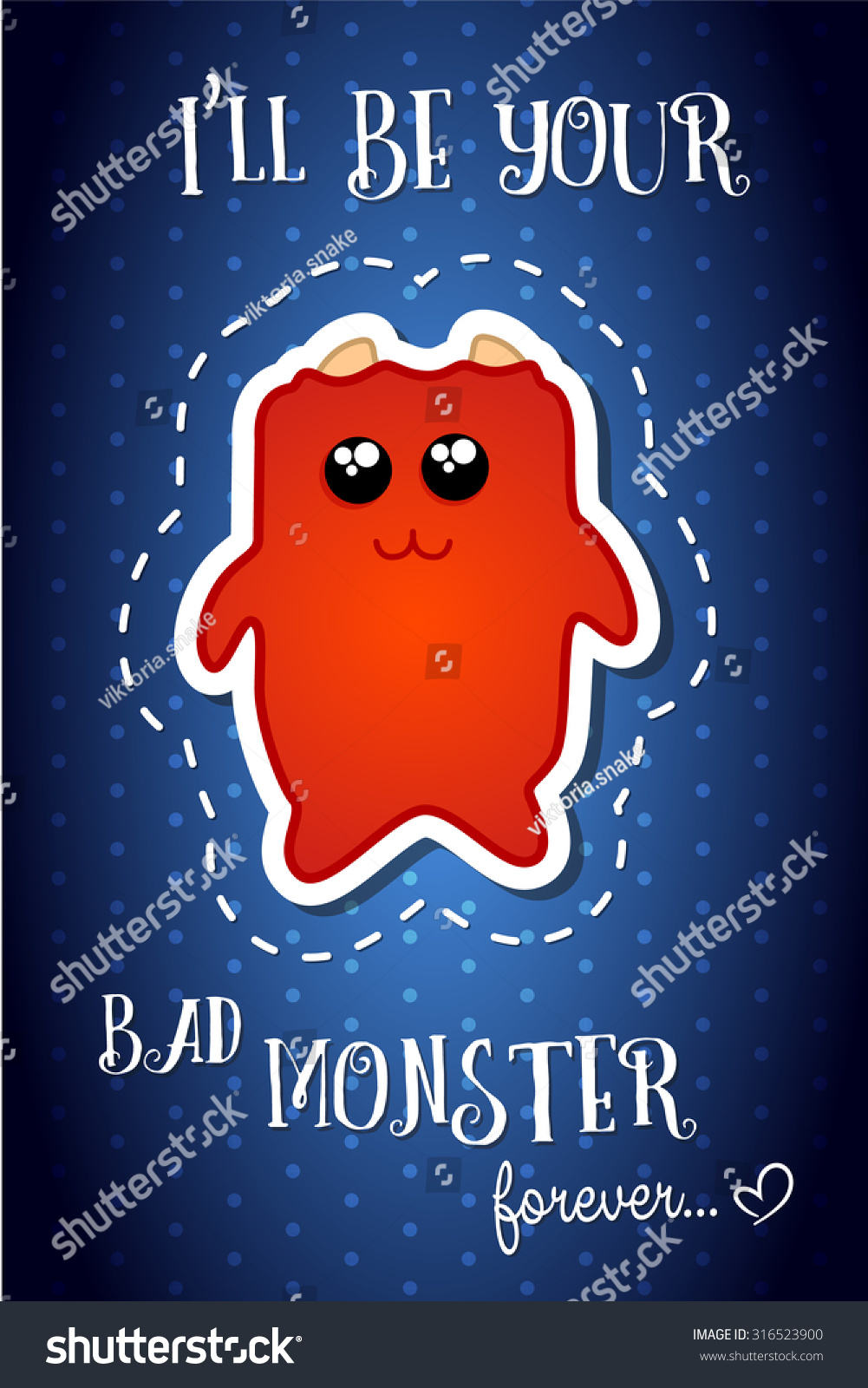 Will Be Your Monster Poster Stock Vector (Royalty Free) 316523900 ...