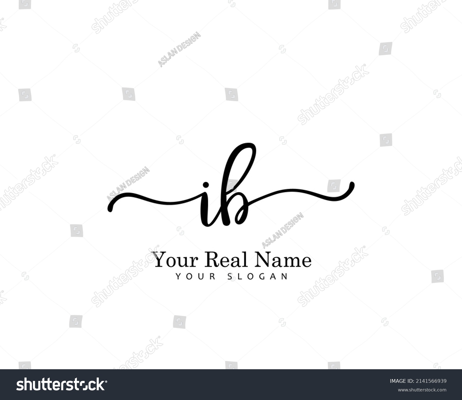 Ib Initial Beauty Monogram Logo Vector Stock Vector (Royalty Free ...