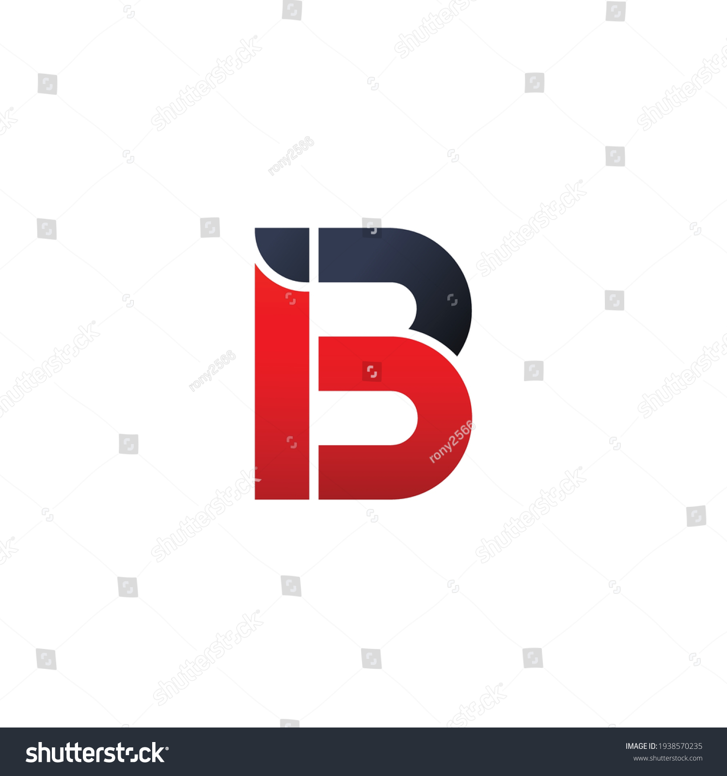 Ib Letter Logo Design Vector Template Stock Vector (Royalty Free ...