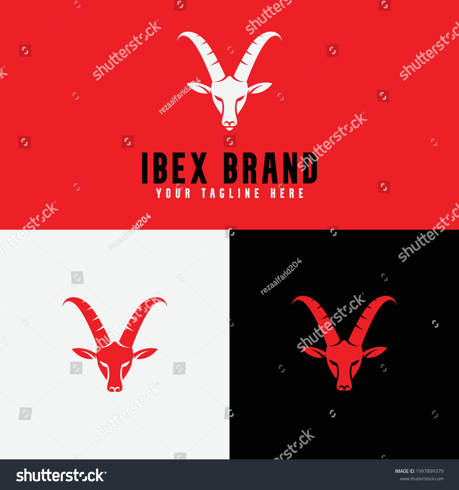 Ibex Logo Vector Design Logo Template Stock Vector (Royalty Free ...