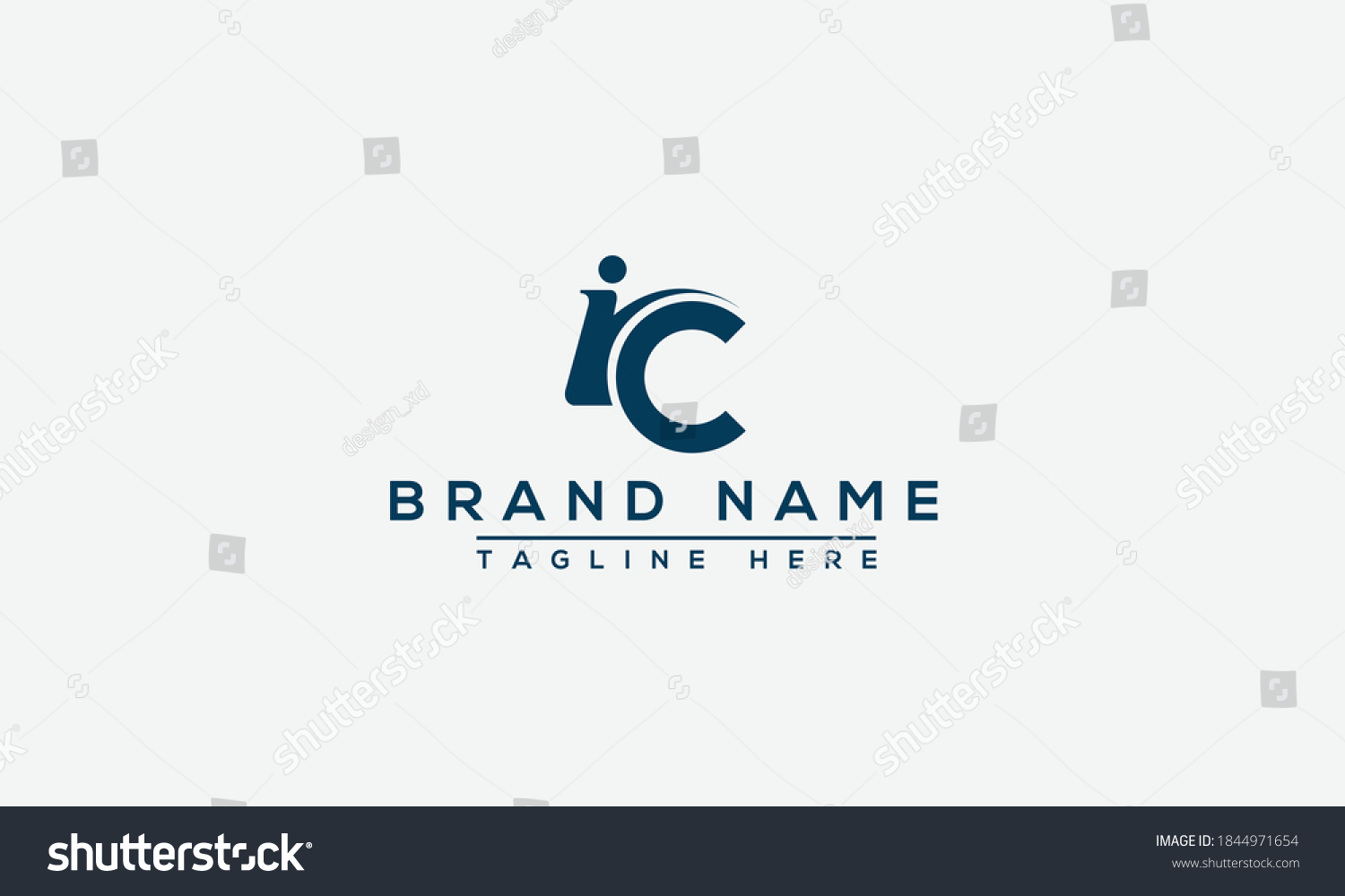 Ic Logo Design Template Vector Graphic Stock Vector (Royalty Free ...