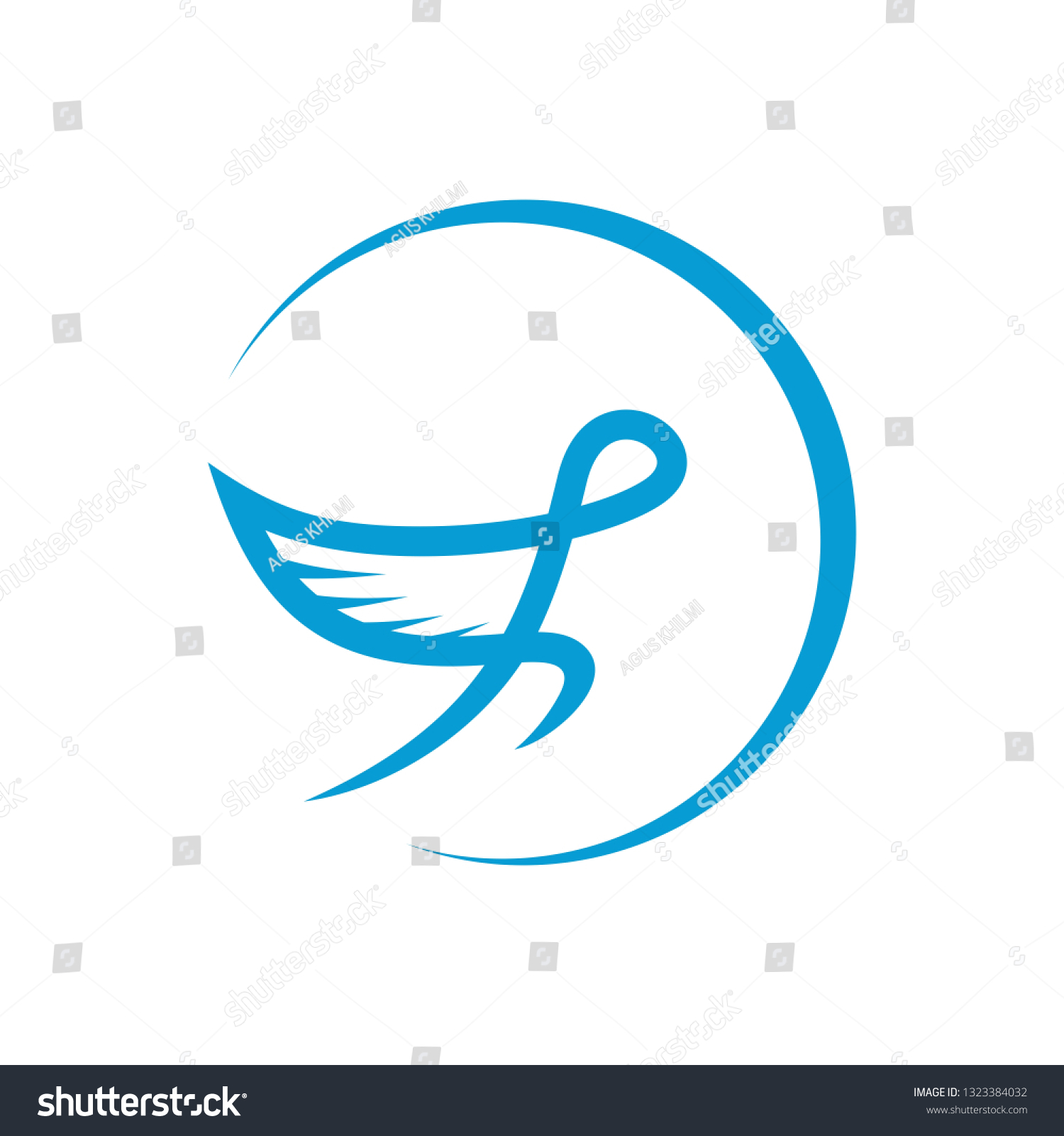 Icarus Wing Logo Stock Vector (Royalty Free) 1323384032 | Shutterstock