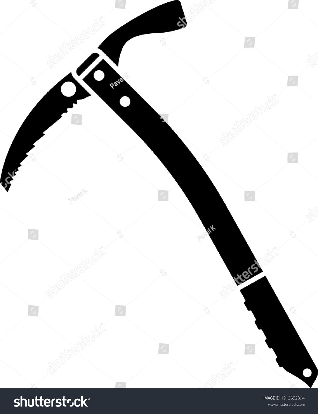 Ice Axe Icon Black Stencil Design Stock Vector (Royalty Free ...