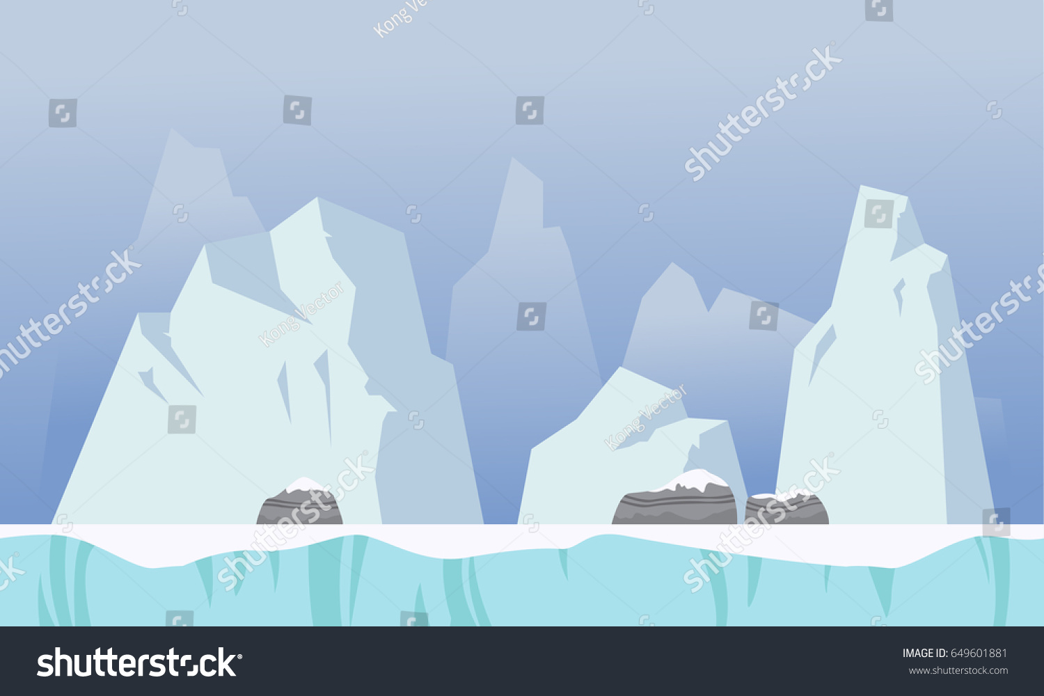 Ice Background Game Style Collection Stock Vector (Royalty Free ...