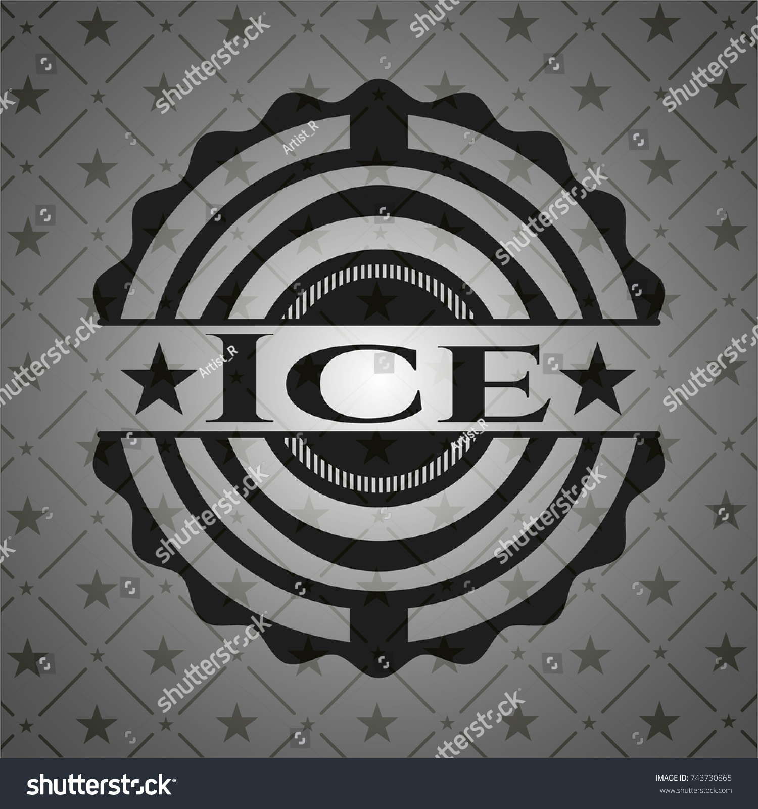 Ice Black Emblem Stock Vector (Royalty Free) 743730865