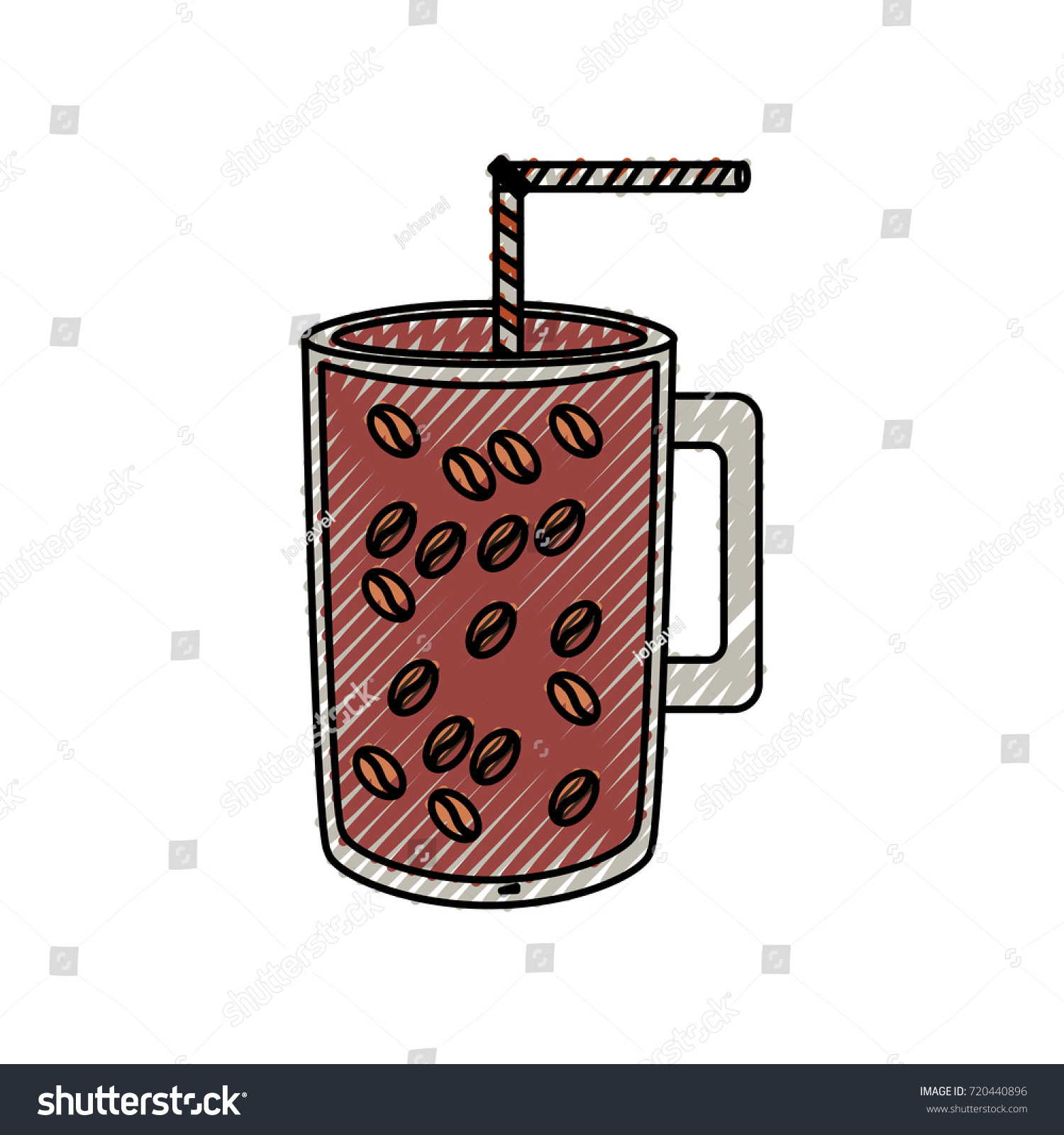 Ice Coffee Vector Illustration Stock Vector (Royalty Free) 720440896 ...