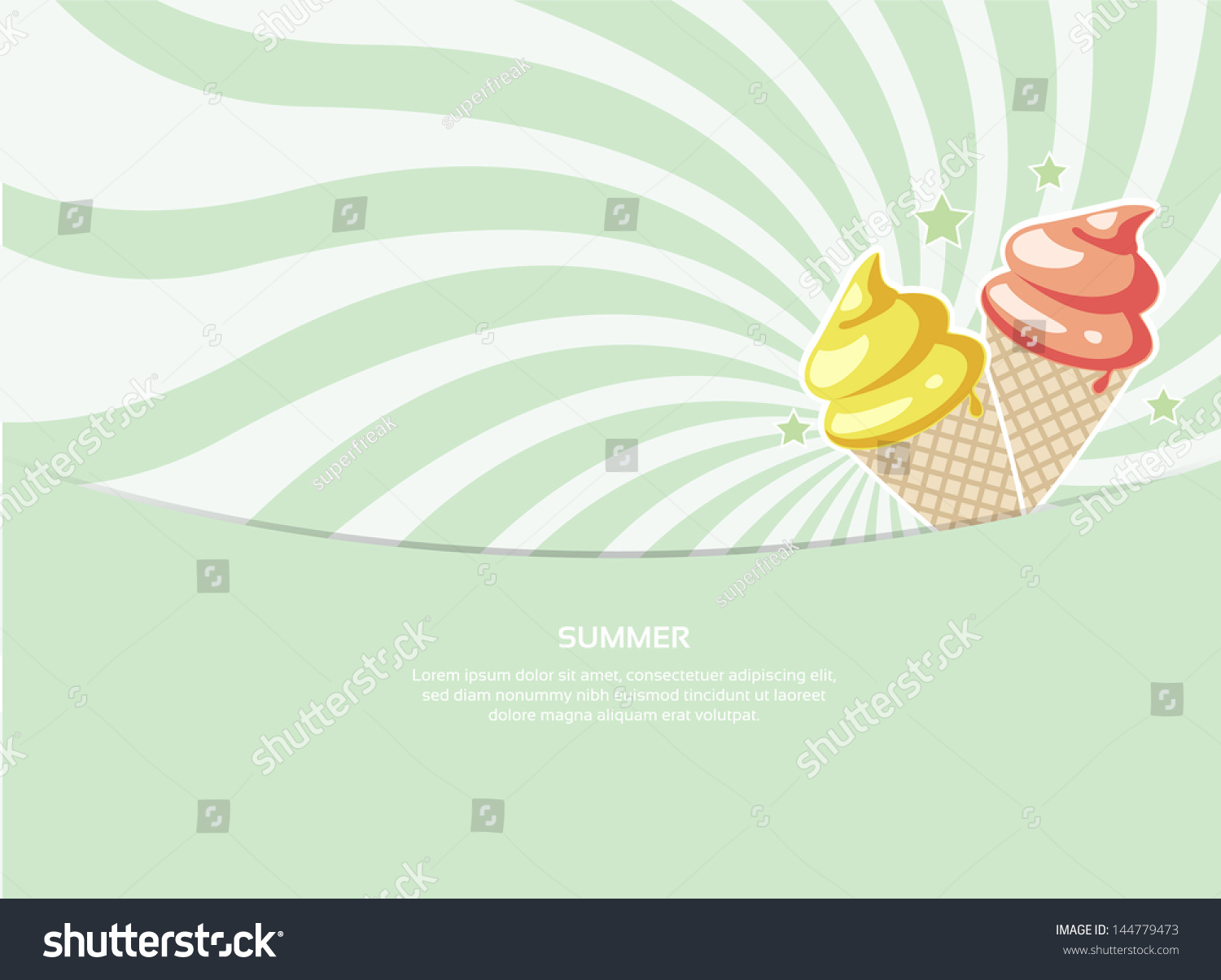 Ice Cream Background Stock Vector (Royalty Free) 144779473 | Shutterstock