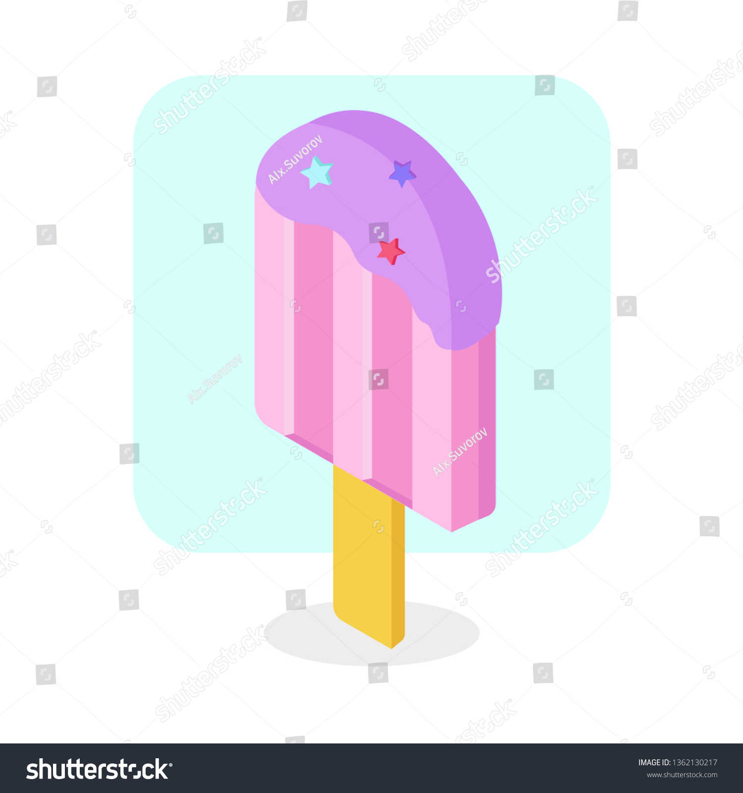 Ice Cream Collection Vector Illustration Ice Stock Vector Royalty Free
