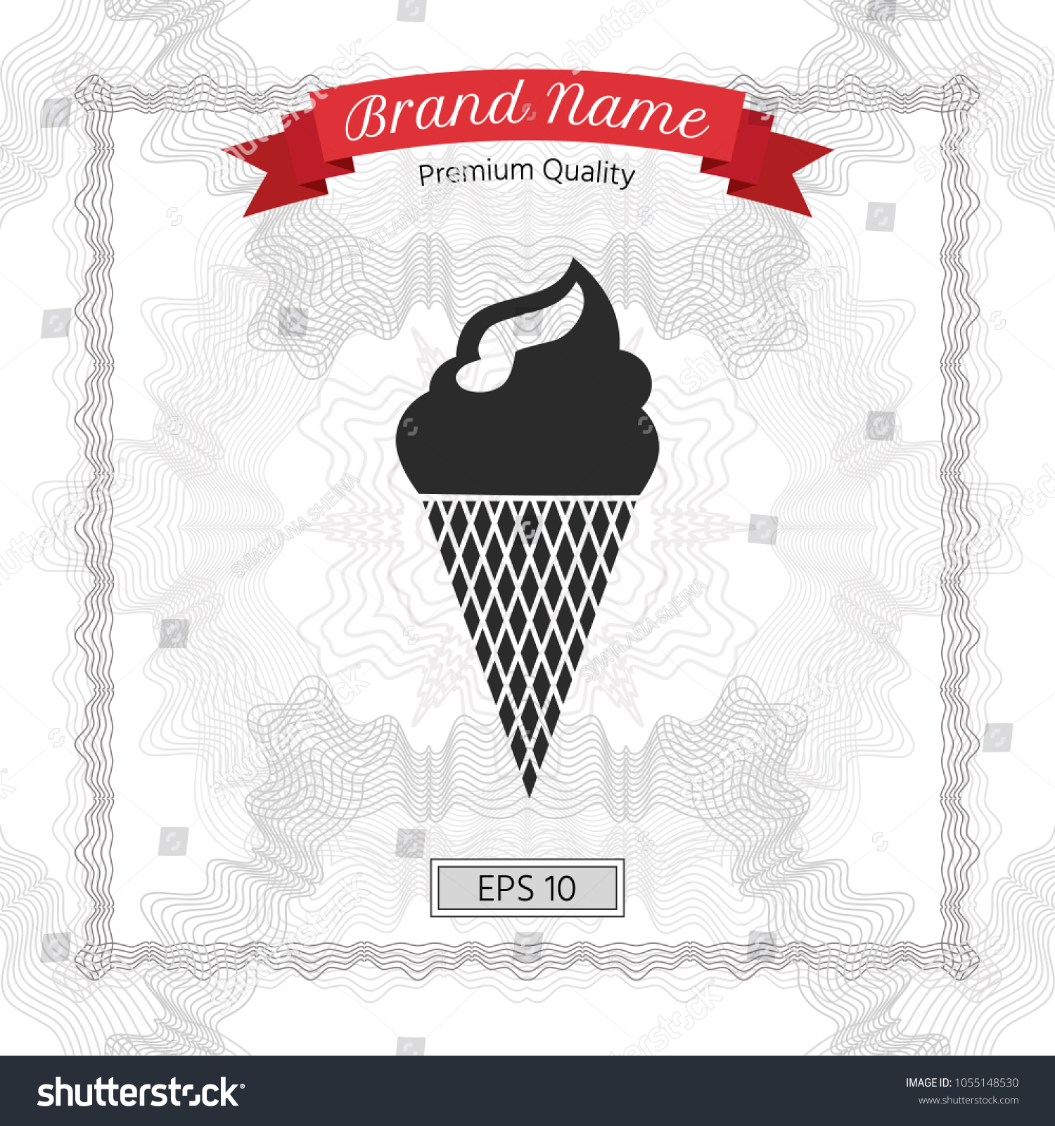Ice Cream Symbol Stock Vector (Royalty Free) 1055148530 | Shutterstock