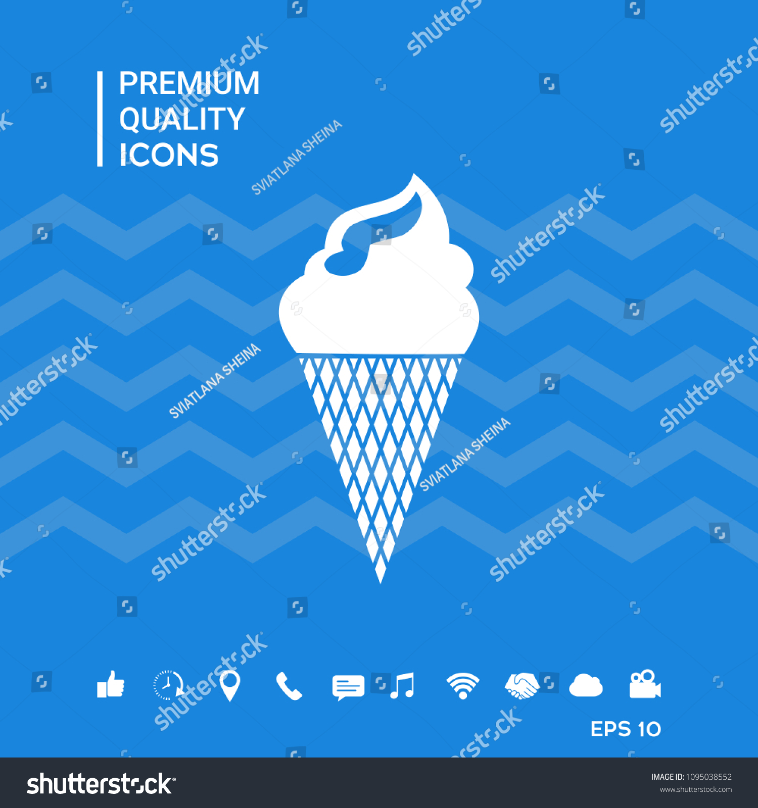 Ice Cream Symbol Stock Vector (Royalty Free) 1095038552 | Shutterstock