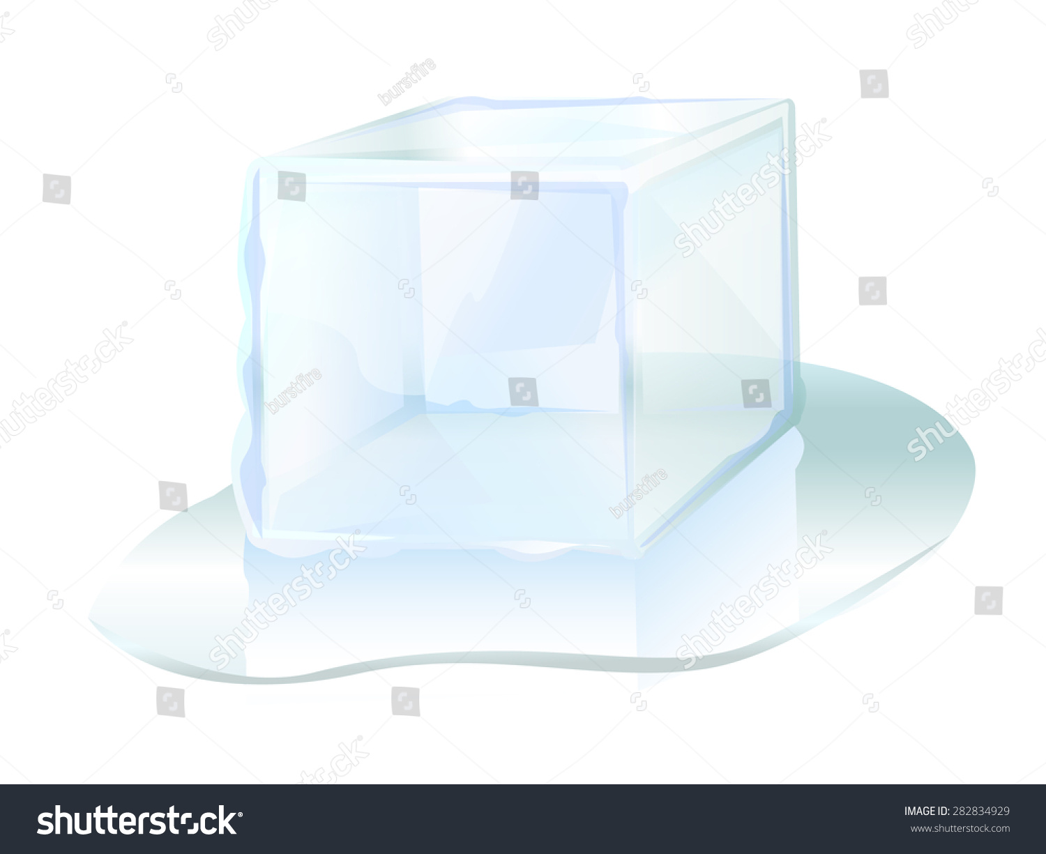 Ice Cube Ice Block Icon Vector Stock Vector (Royalty Free) 282834929 ...