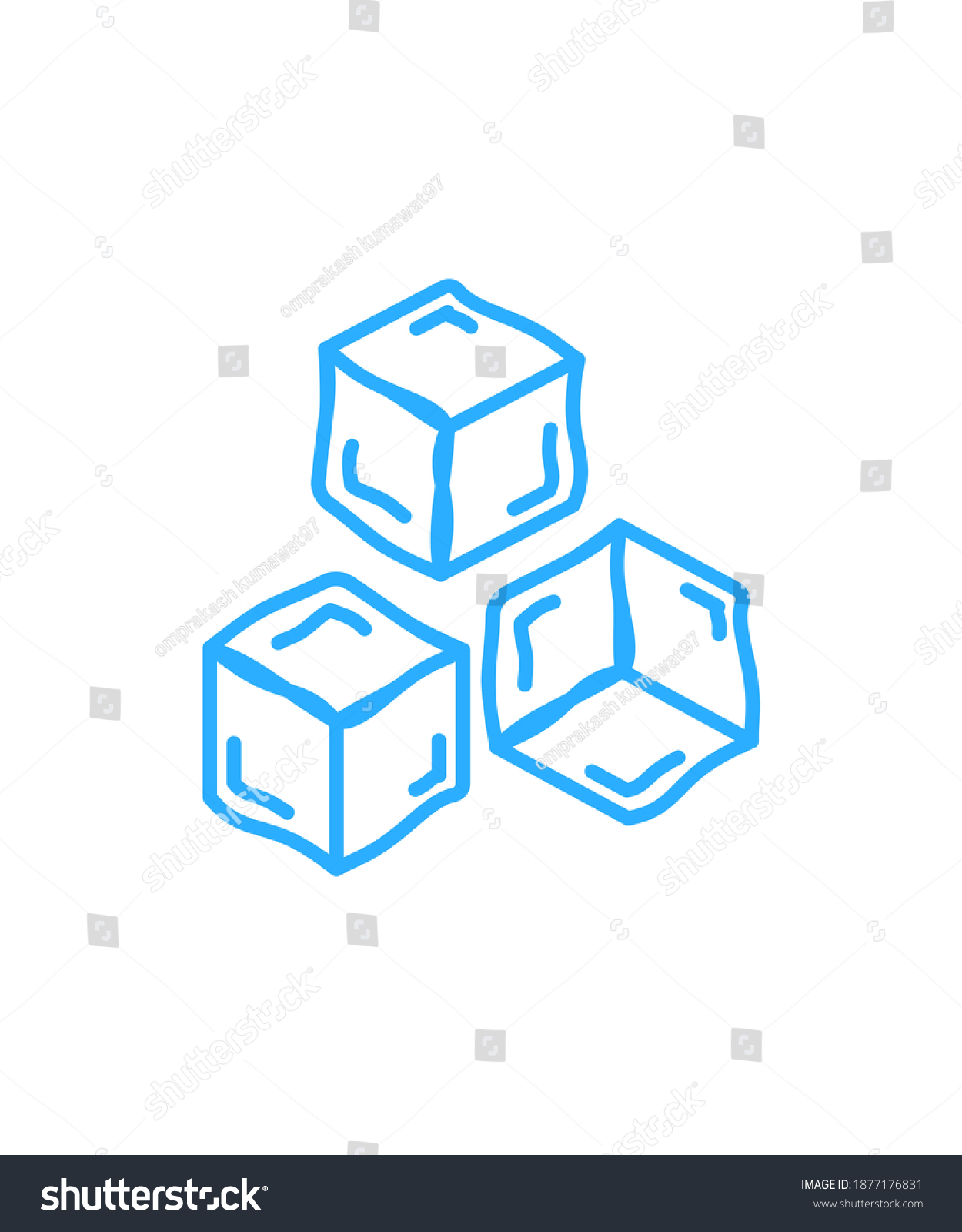 Ice Cube Iconvector Best Flat Icon Stock Vector (Royalty Free ...