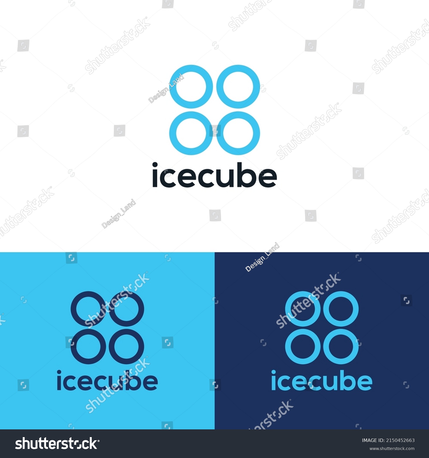 Ice Cube Logo Design Vector Templet Stock Vector (Royalty Free ...