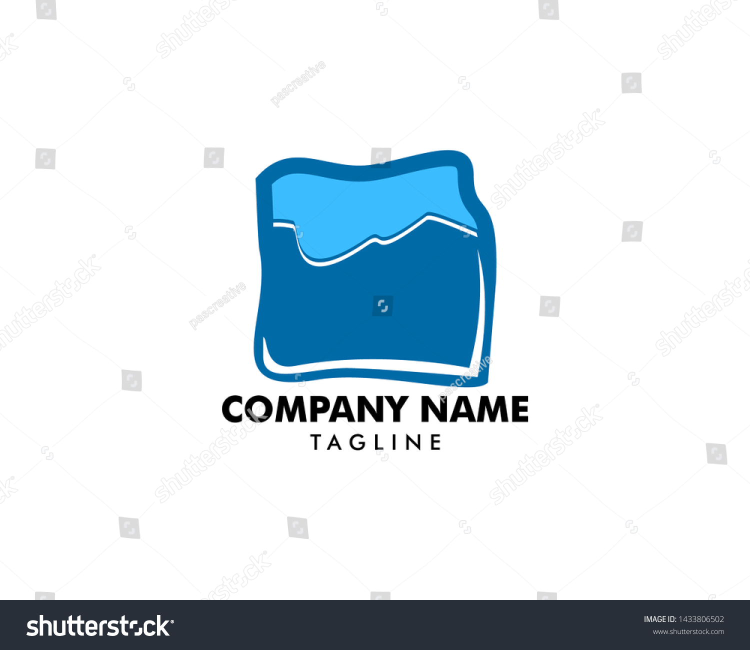 Ice Cube Logo Template Design: เวกเตอร์สต็อก (ปลอดค่าลิขสิทธิ์ ...