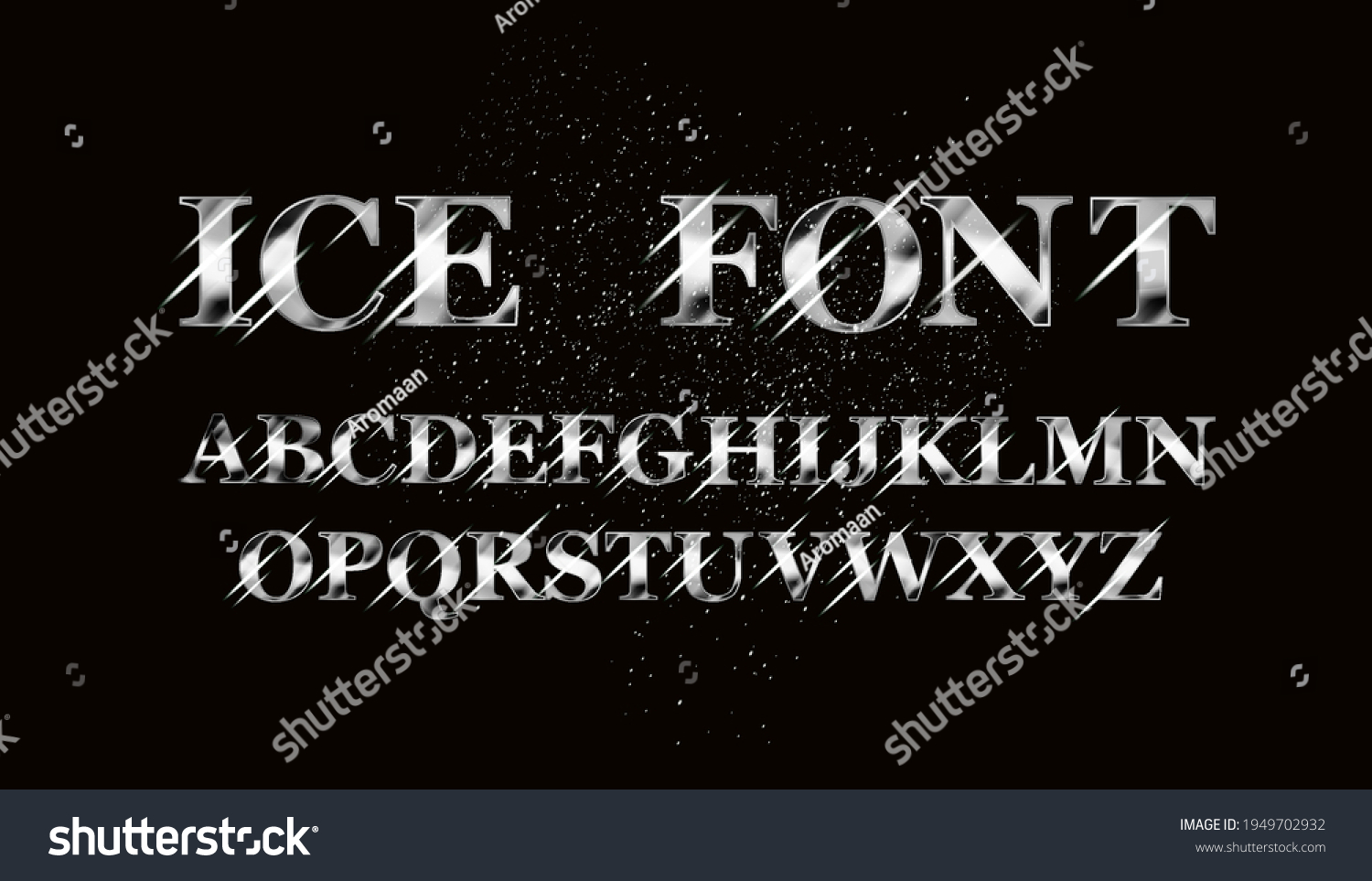 Ice Font Collection Vector Illustration Stock Vector (Royalty Free ...