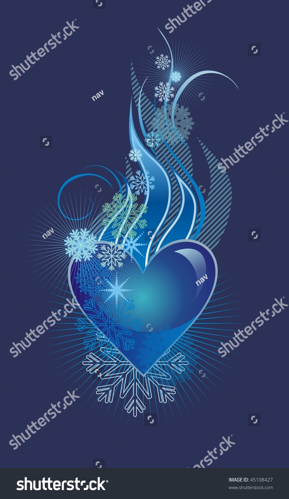 Ice Heart Stock Vector (Royalty Free) 45108427 | Shutterstock