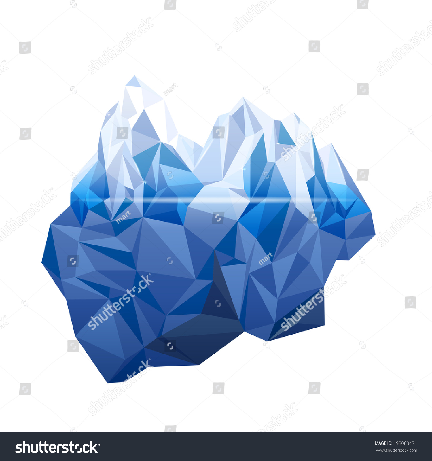 Iceberg Low Poly Style 库存矢量图（免版税）198083471 | Shutterstock