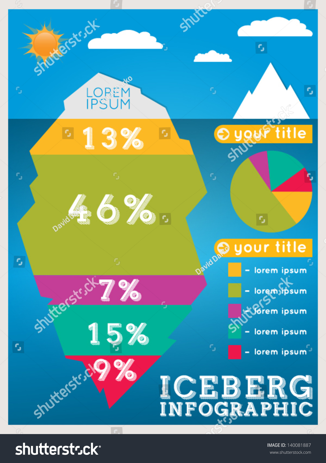 Iceberg Infographic Template Stock Vector 140081887 - Shutterstock